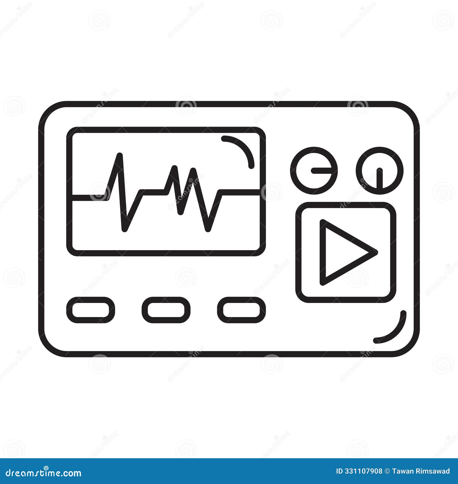 Heart Rate Monitor Icon Vector Stock Illustration - Illustration of ...