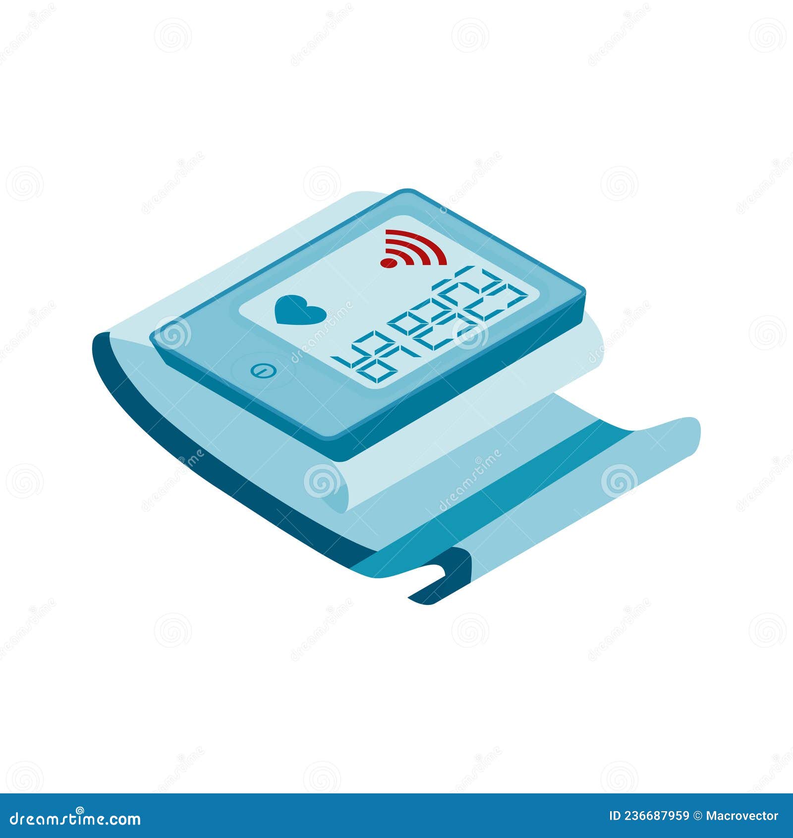 Heart Rate Scanner Composition Stock Vector - Illustration of ...