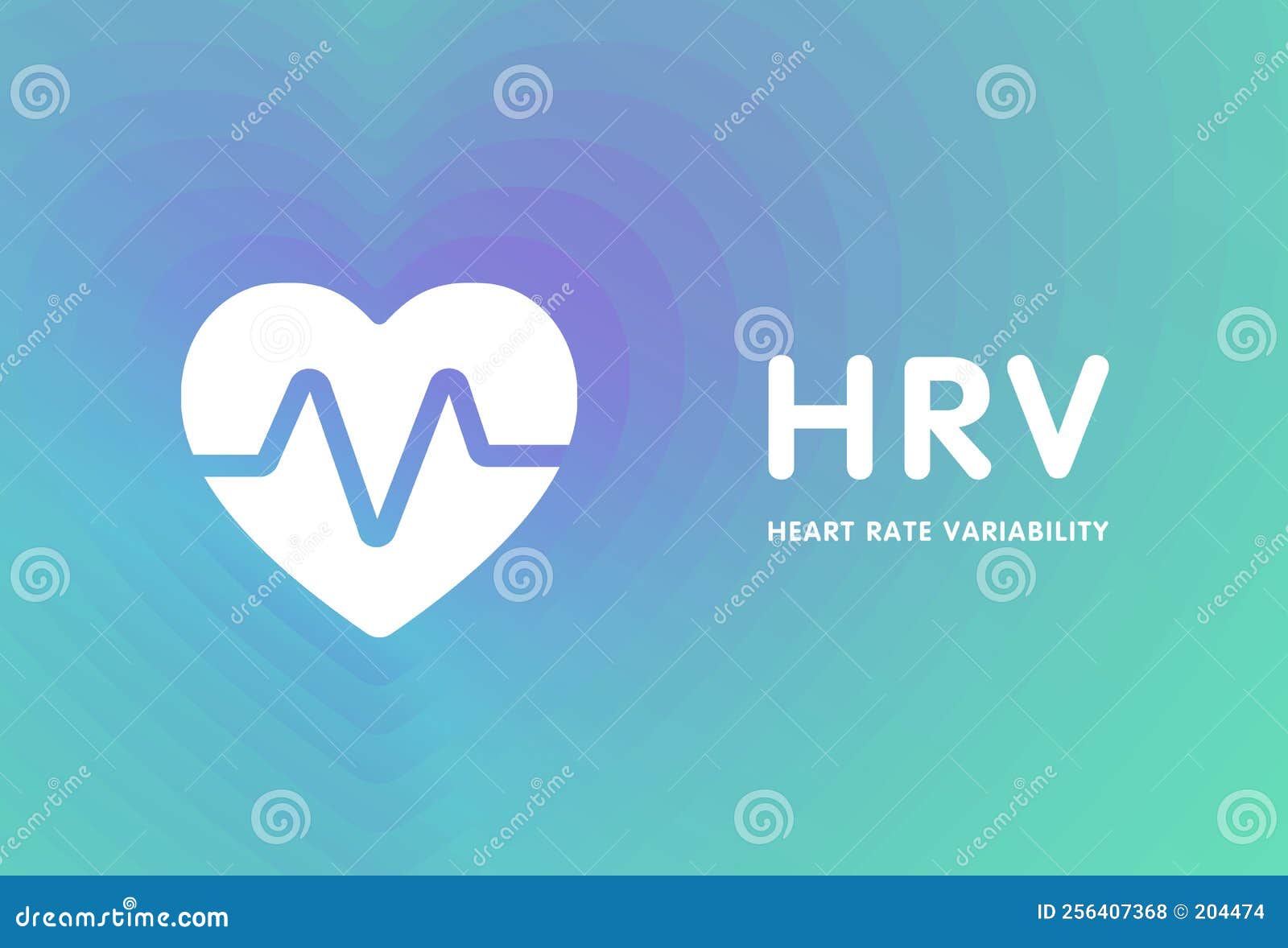 Heart Rate Variability Concept Illustration. HRV - Variance in Time ...