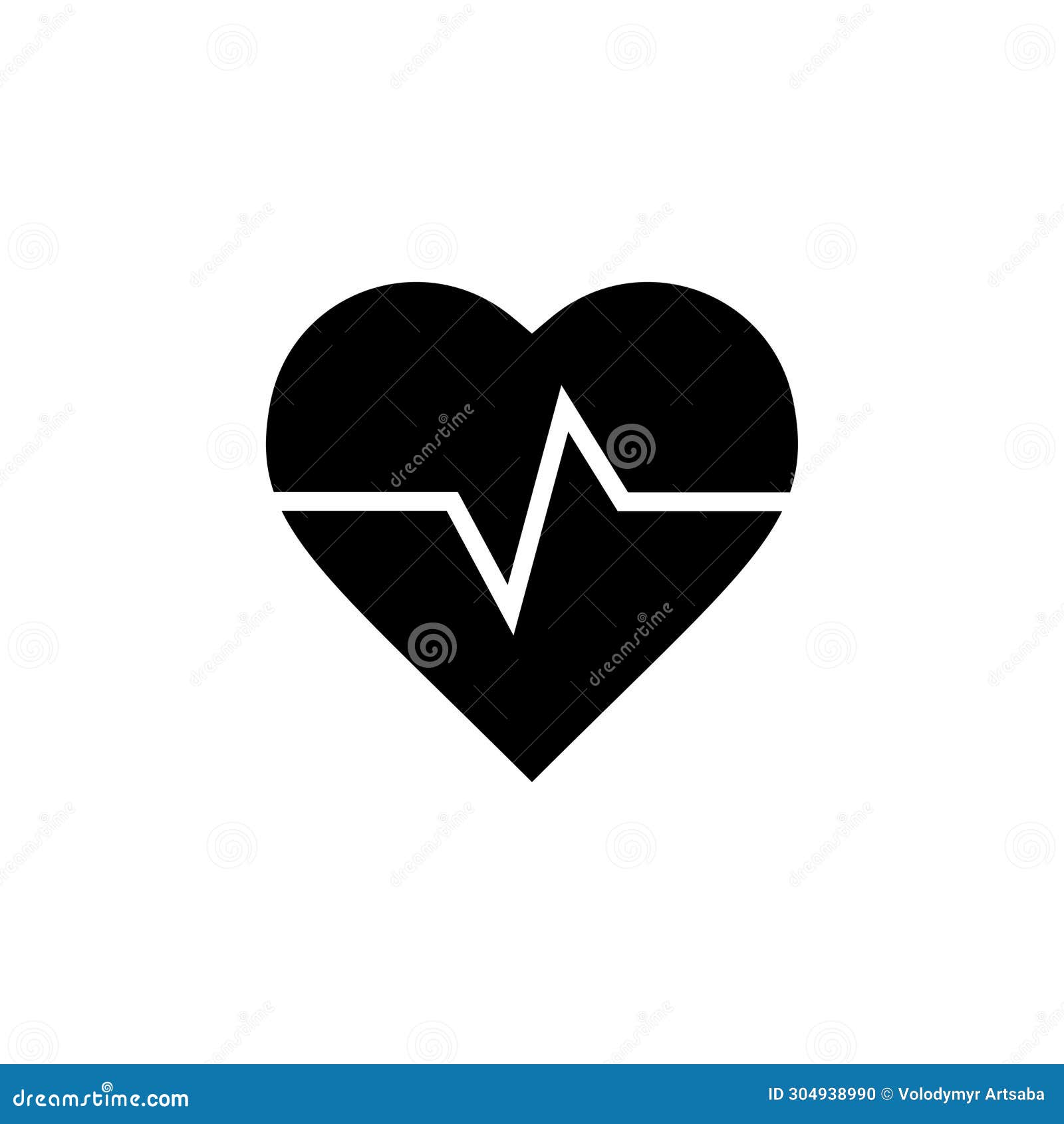 Heart rate vector icon stock vector. Illustration of chart - 304938990
