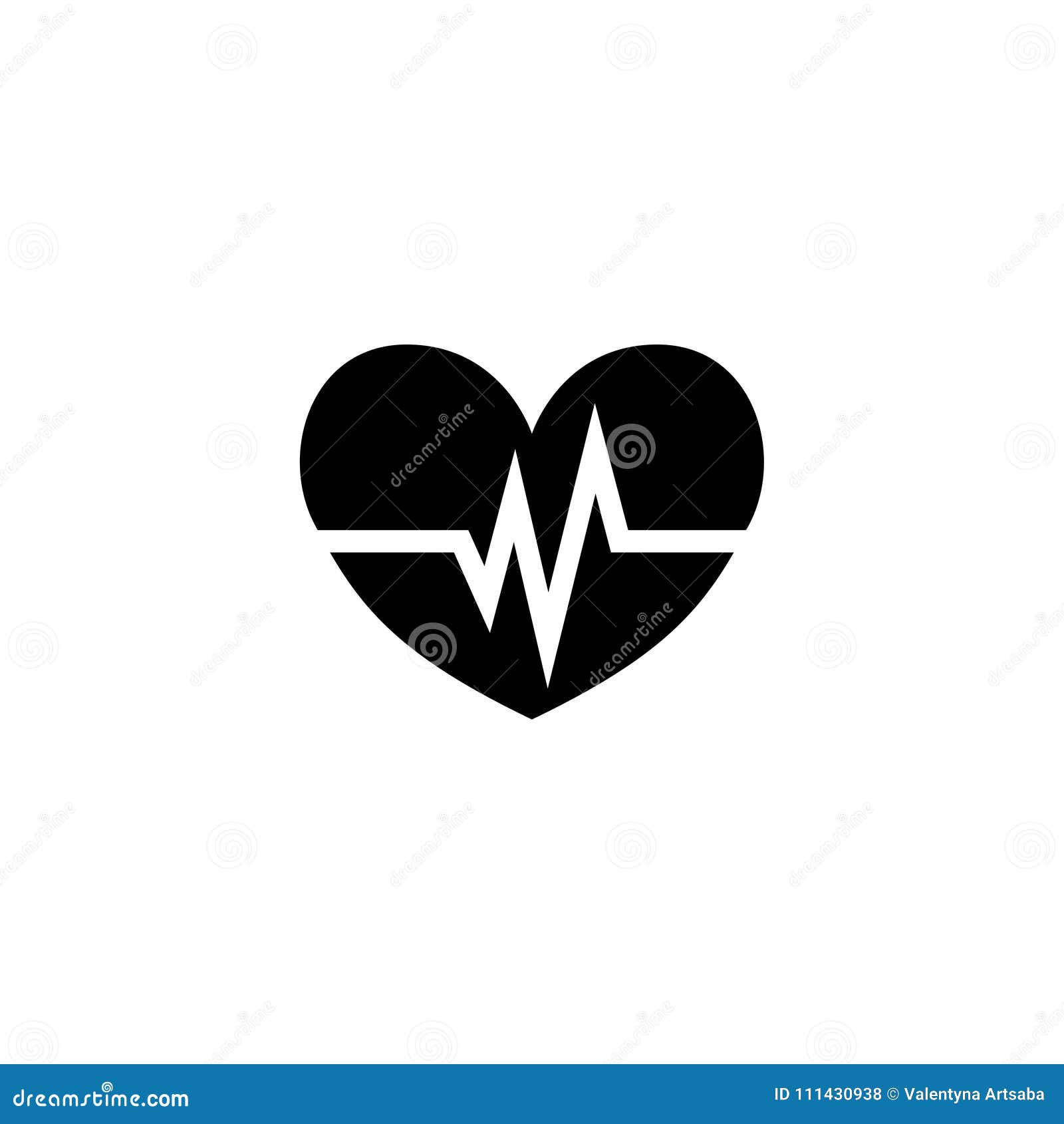 Heart rate vector icon stock vector. Illustration of exercise - 111430938
