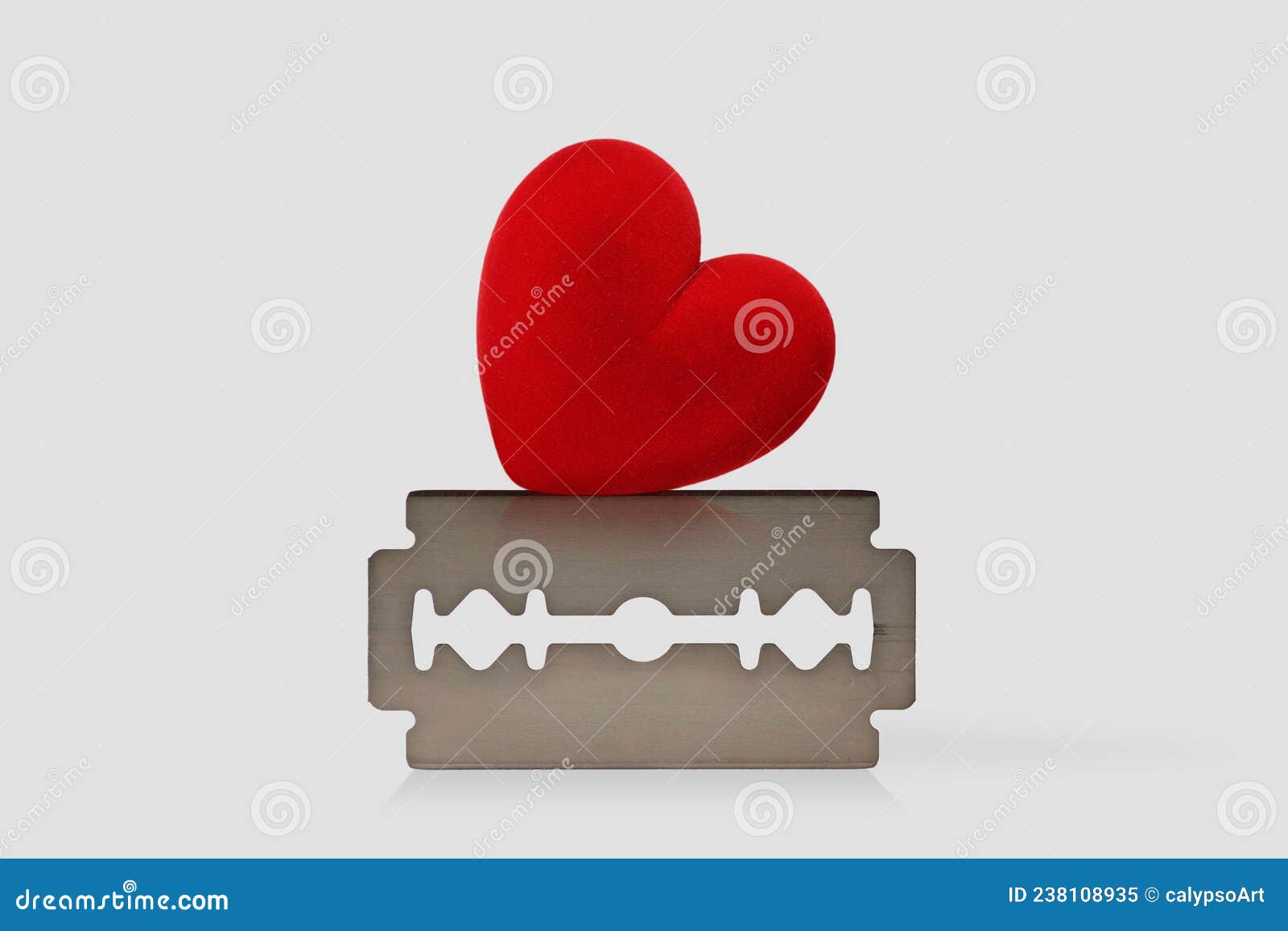 Heart on Razor Blade - Concept of Love and Risk Stock Image - Image of ...