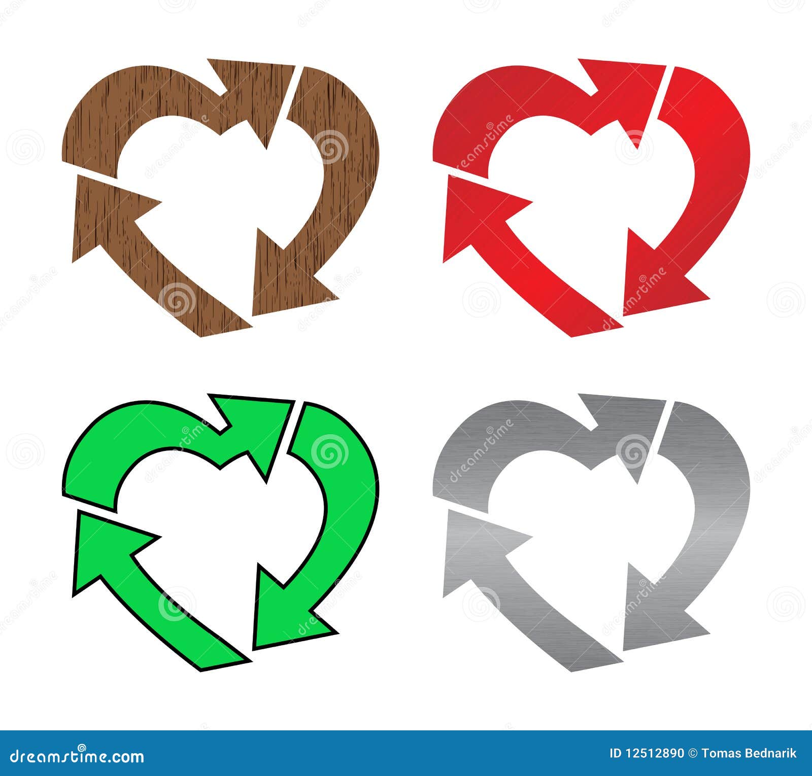 Heart recycle stock vector. Illustration of february - 12512890