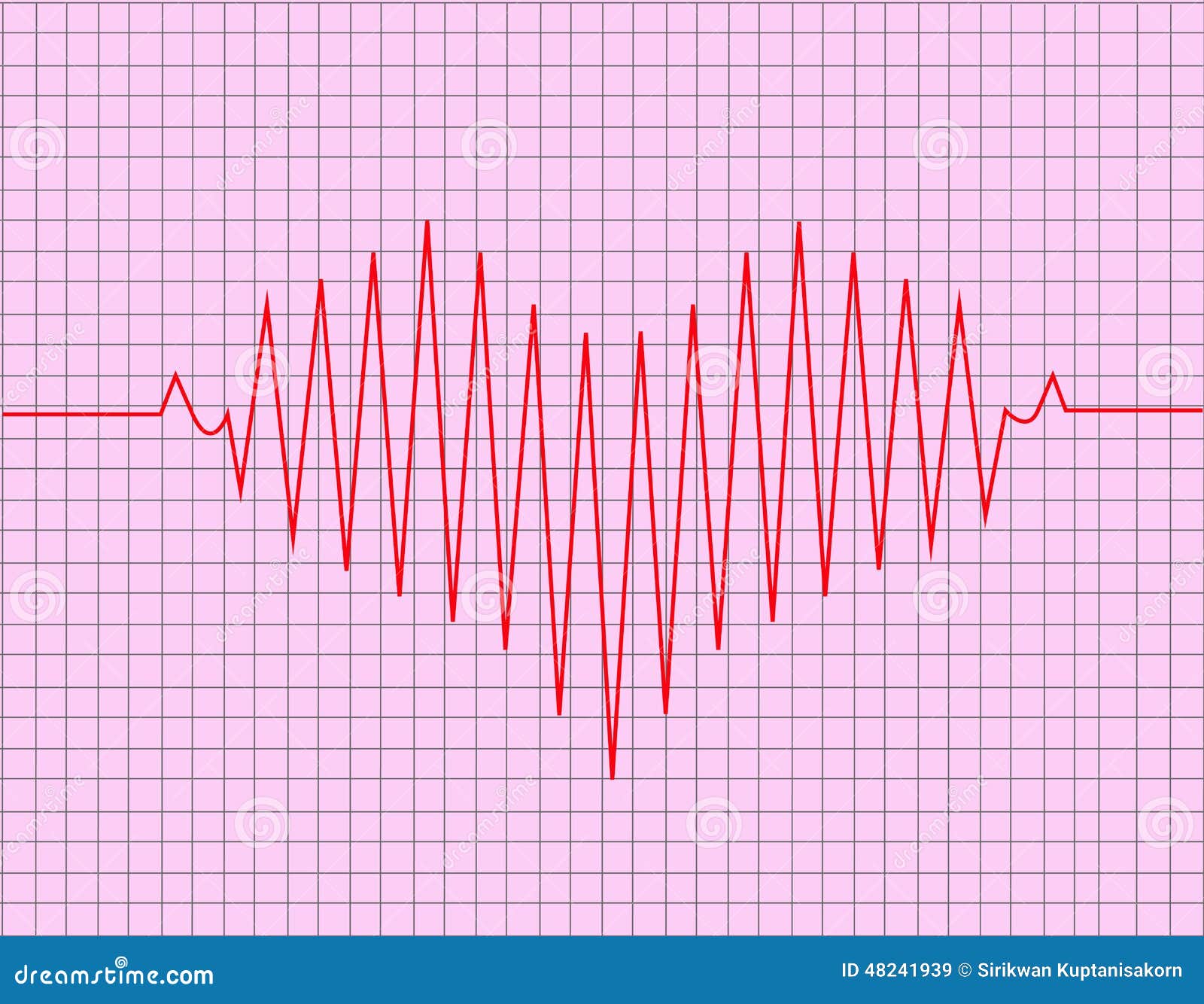 Heart stock vector. Illustration of rate, pulse, cardiogram - 48241939