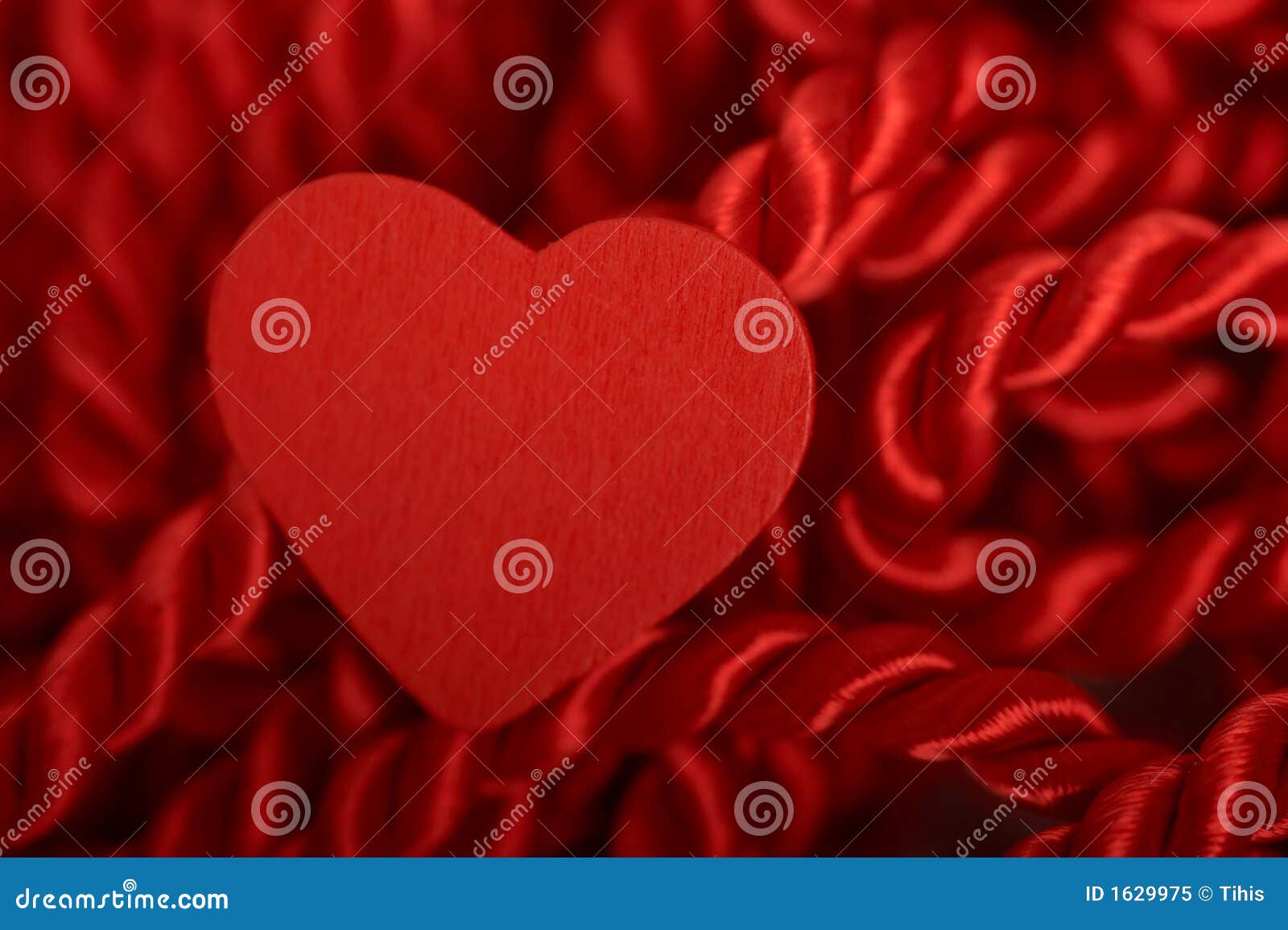 Heart with Red Braided Rope Stock Image - Image of devotion ...