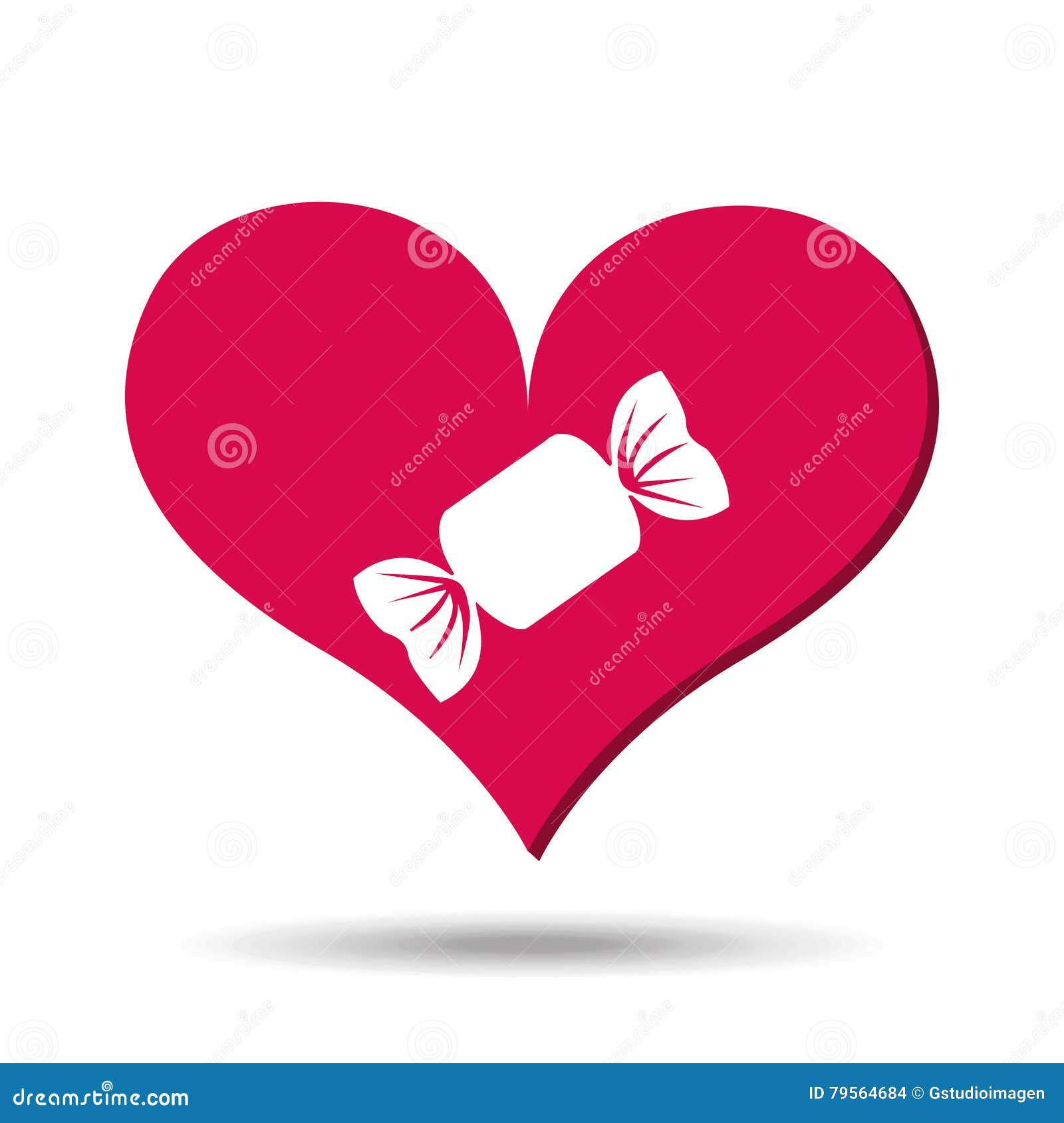 Heart Red Cartoon Candy Icon Design Stock Illustration - Illustration ...