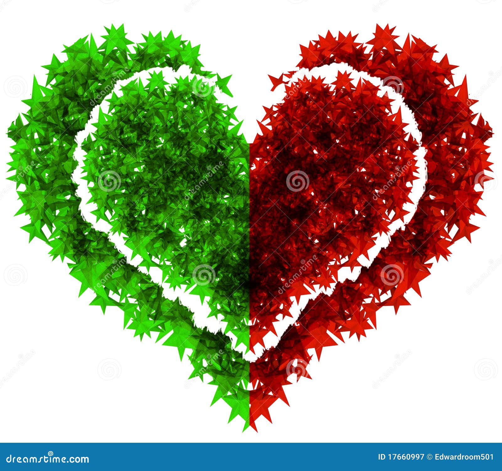 Heart Red and Green Concept Stock Illustration - Illustration of ...