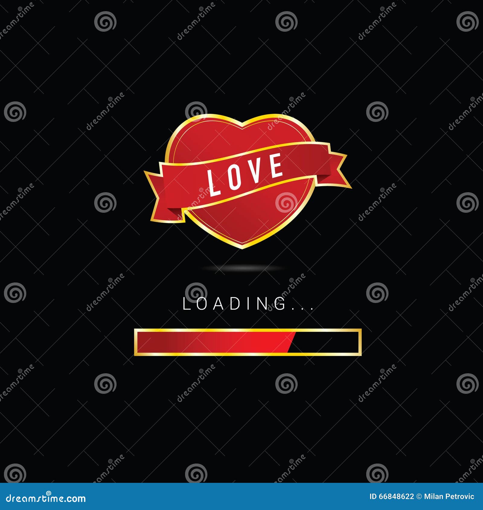 Heart Red Loading Art Illustration Stock Vector - Illustration of love ...
