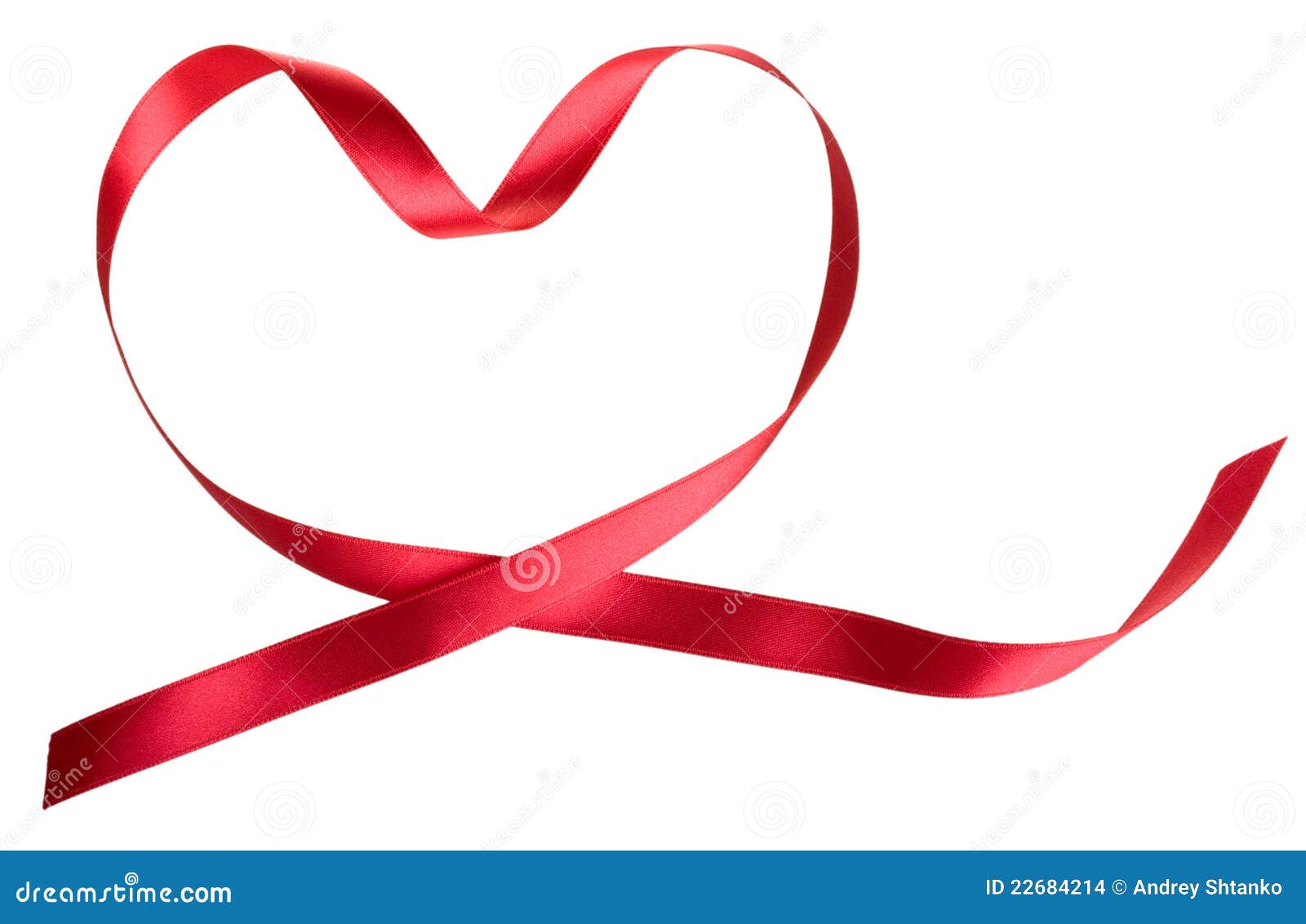 Heart of the red ribbon stock photo. Image of love, event - 22684214