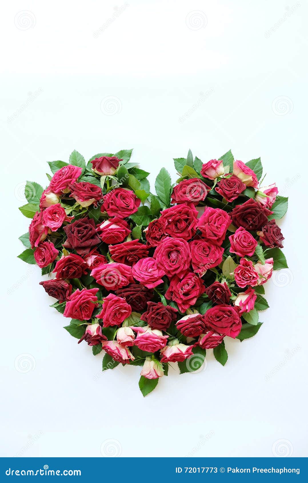 Heart of red roses stock image. Image of flower, petal - 72017773