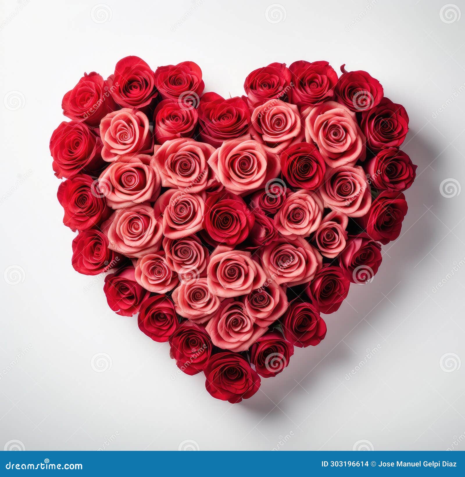 A Heart of Red Roses Symbolizing Everlasting Love - Generative AI Stock ...
