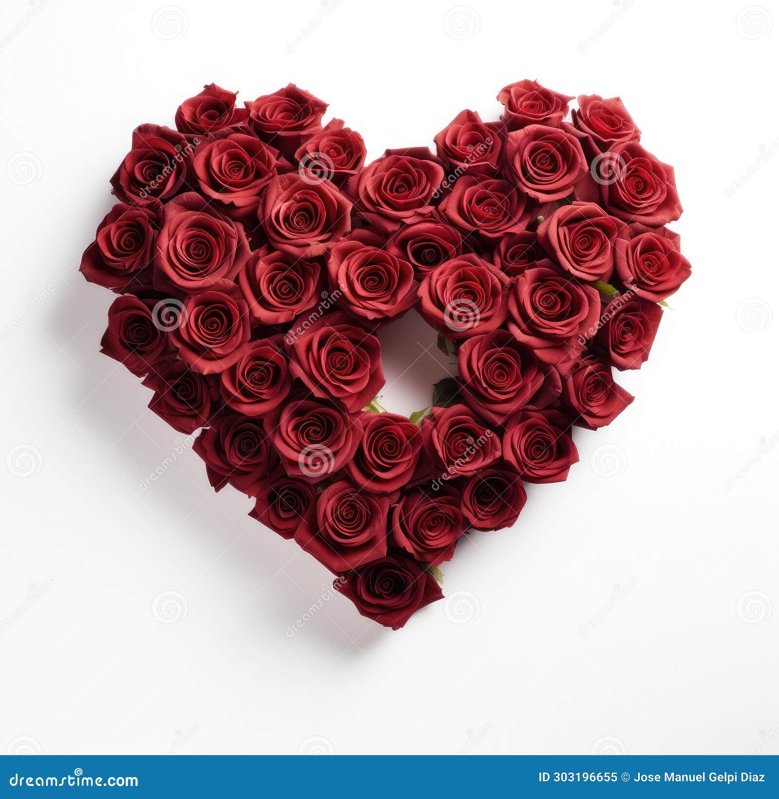 A Heart of Red Roses Symbolizing Everlasting Love - Generative AI Stock ...