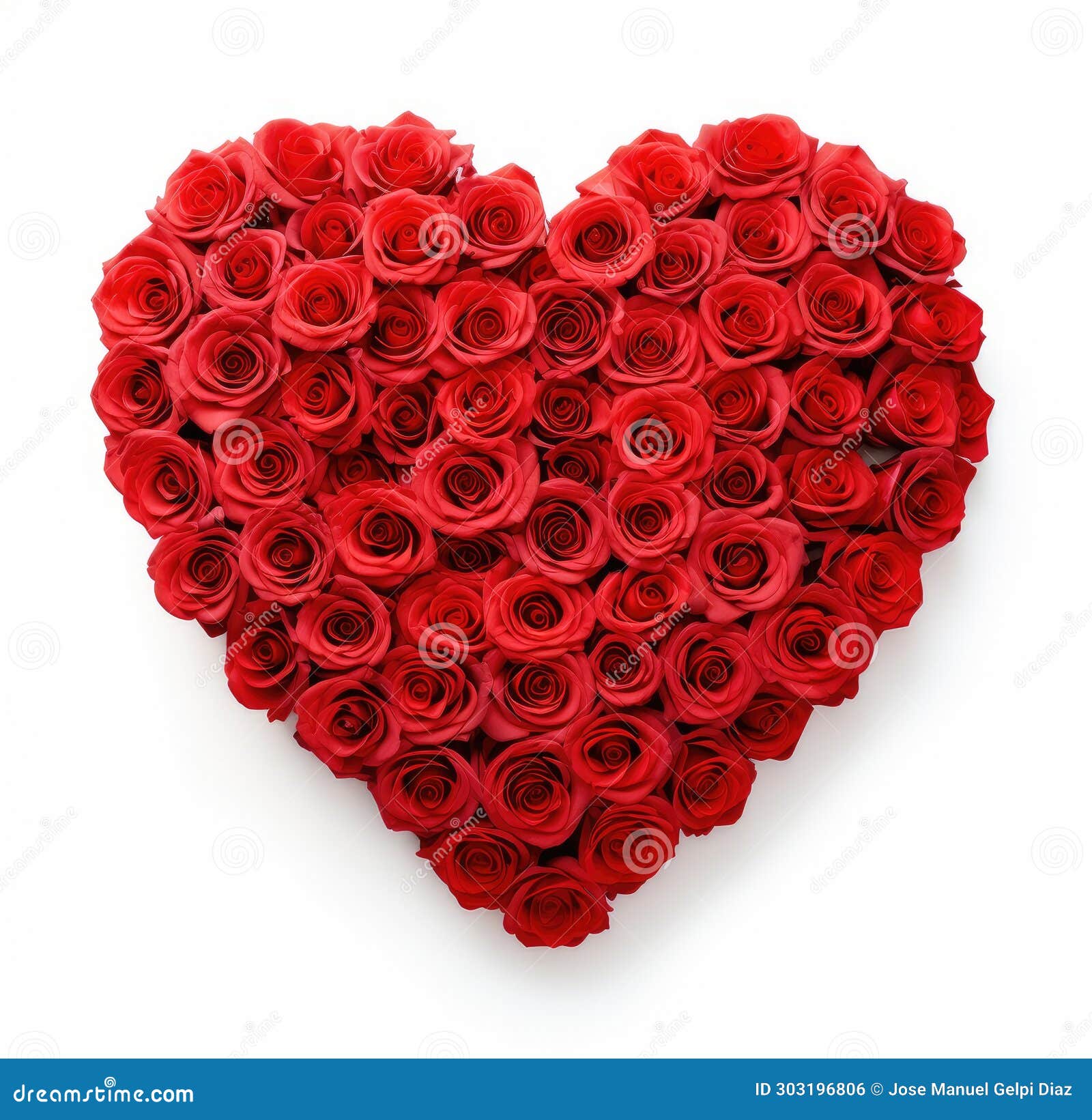 A Heart of Red Roses Symbolizing Everlasting Love - Generative AI Stock ...