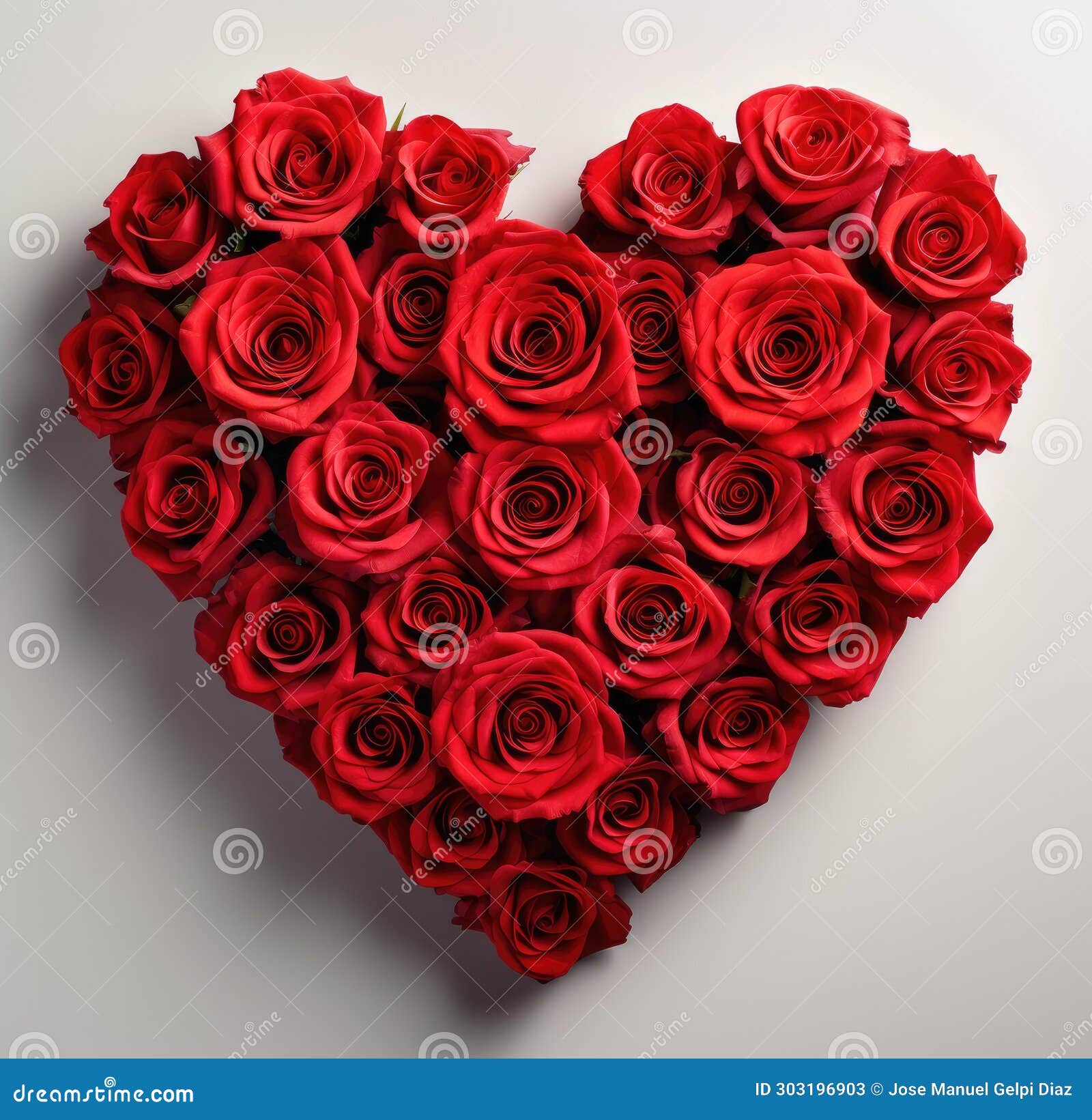 A Heart of Red Roses Symbolizing Everlasting Love - Generative AI Stock ...
