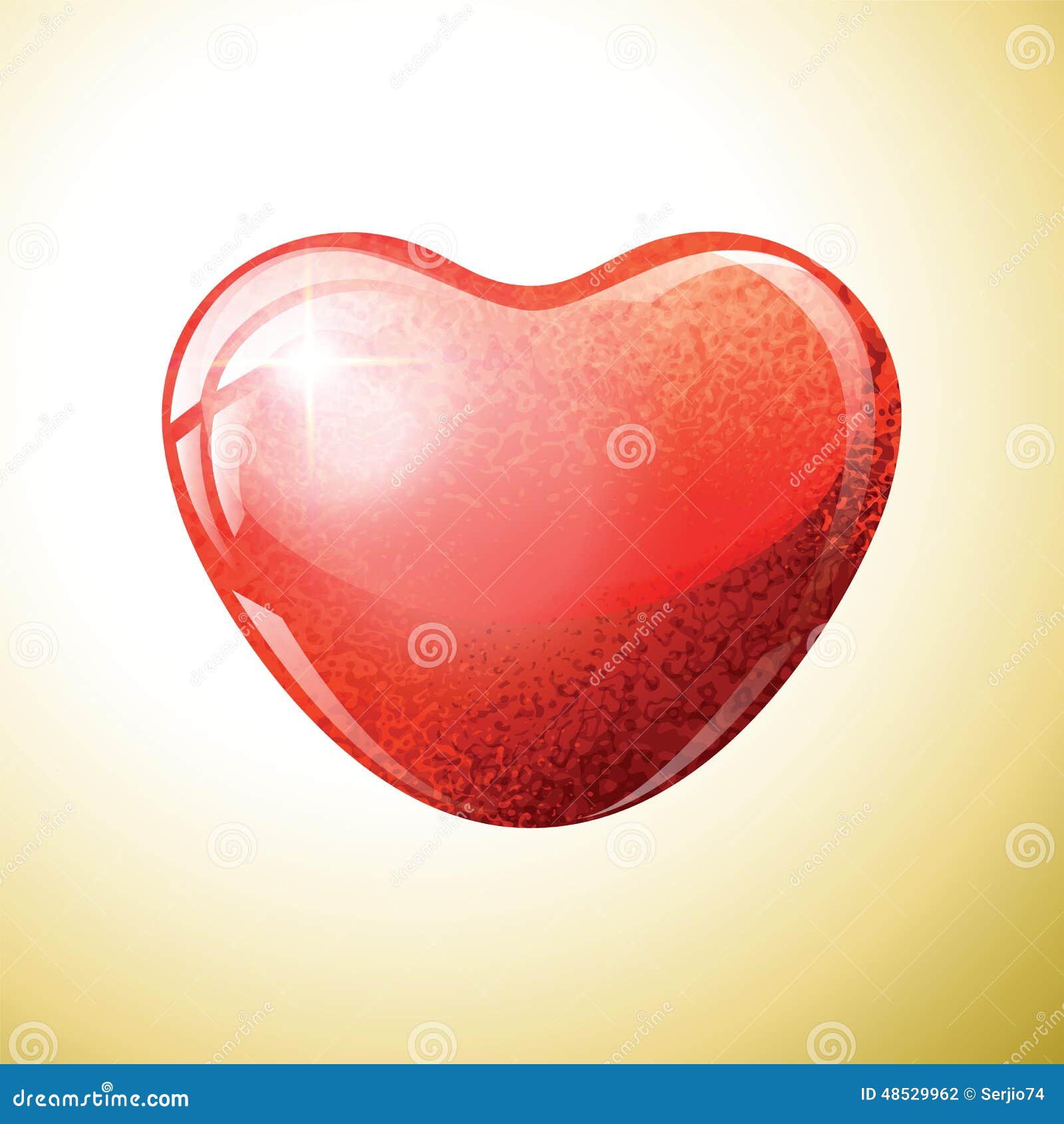 Heart Red Shape on Colorful Background. Stock Vector - Illustration of ...