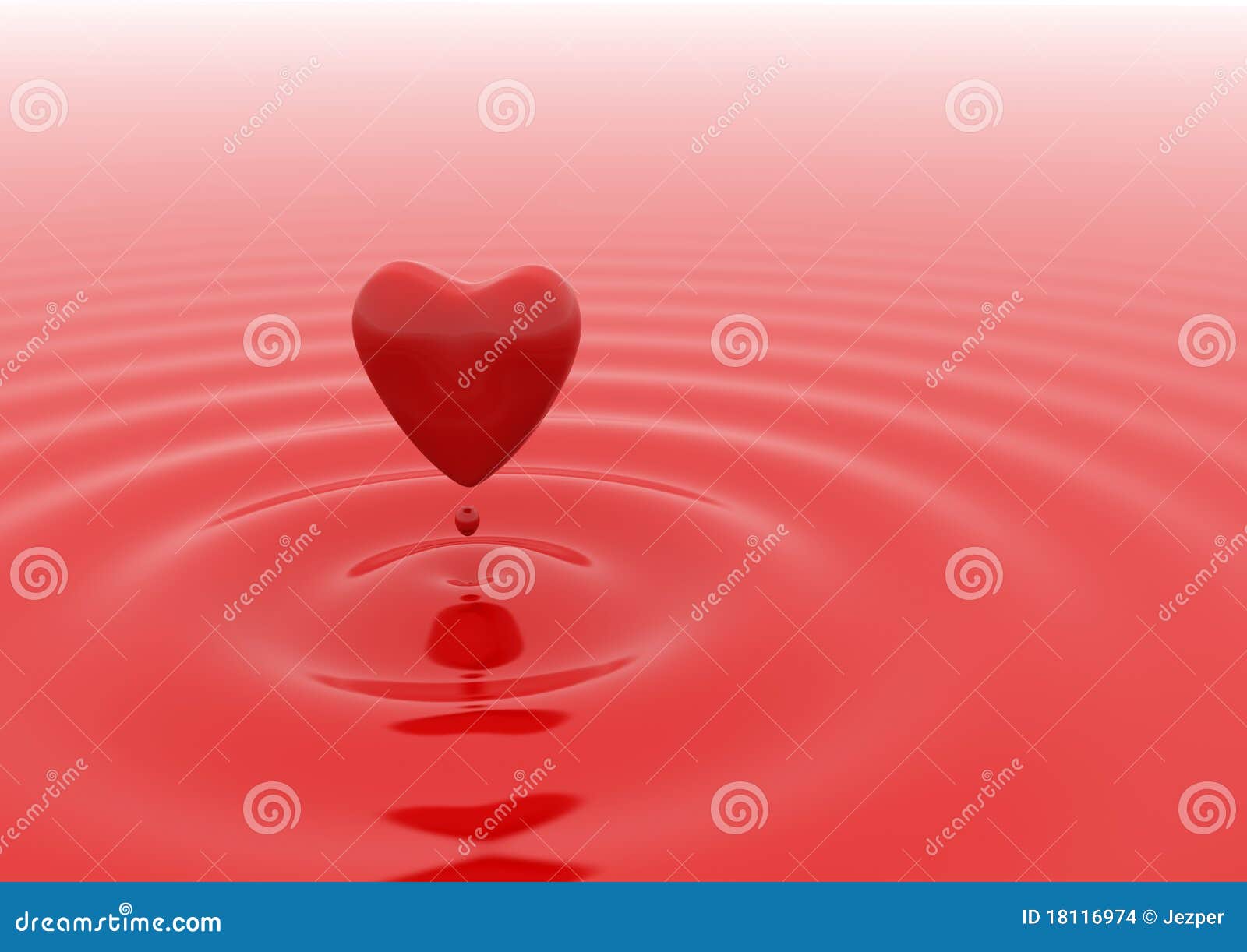 Heart red water drop stock illustration. Illustration of healthy - 18116974