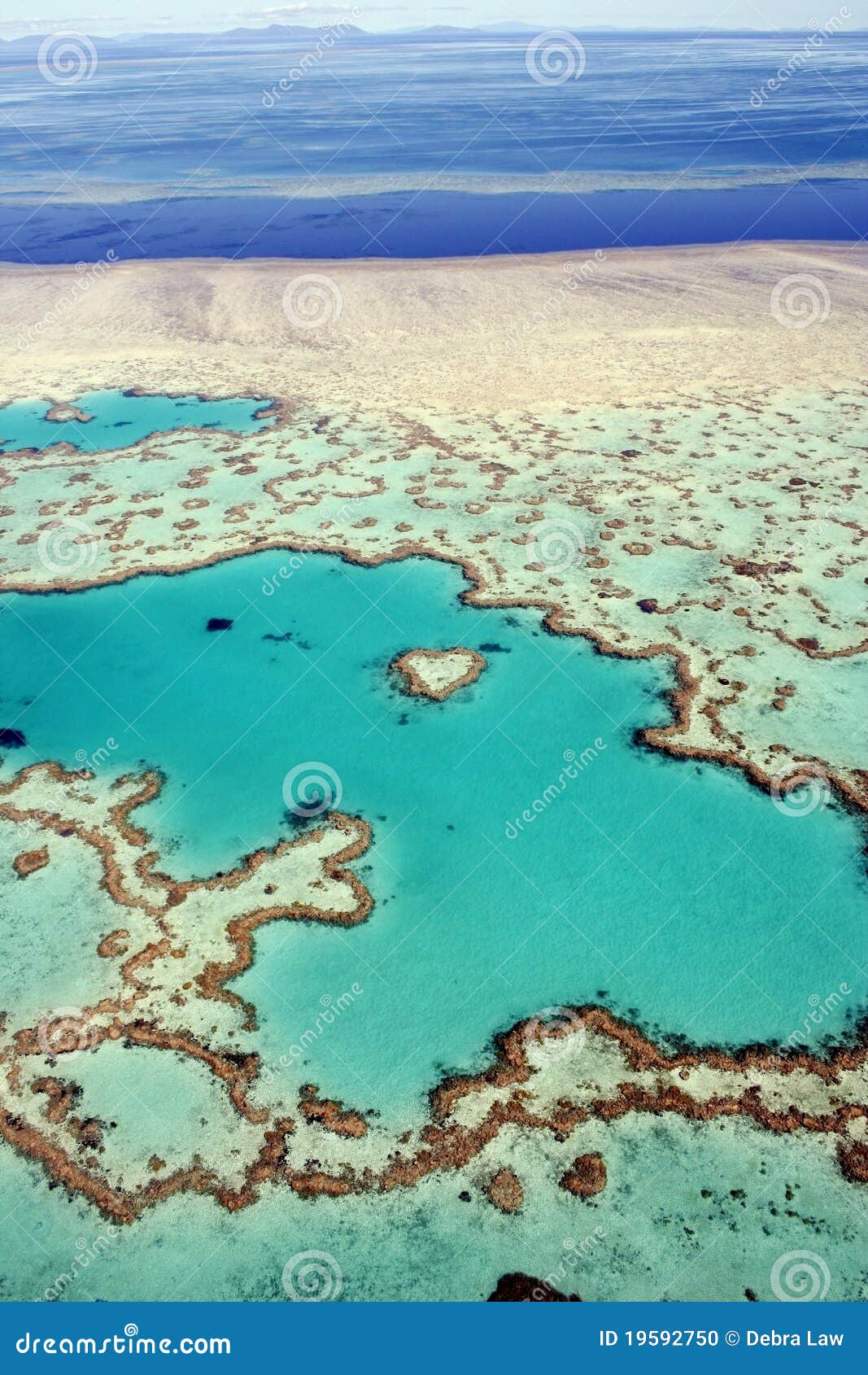 Heart Reef, Great Barrier Reef, Australia Stock Photo - Image of heart ...