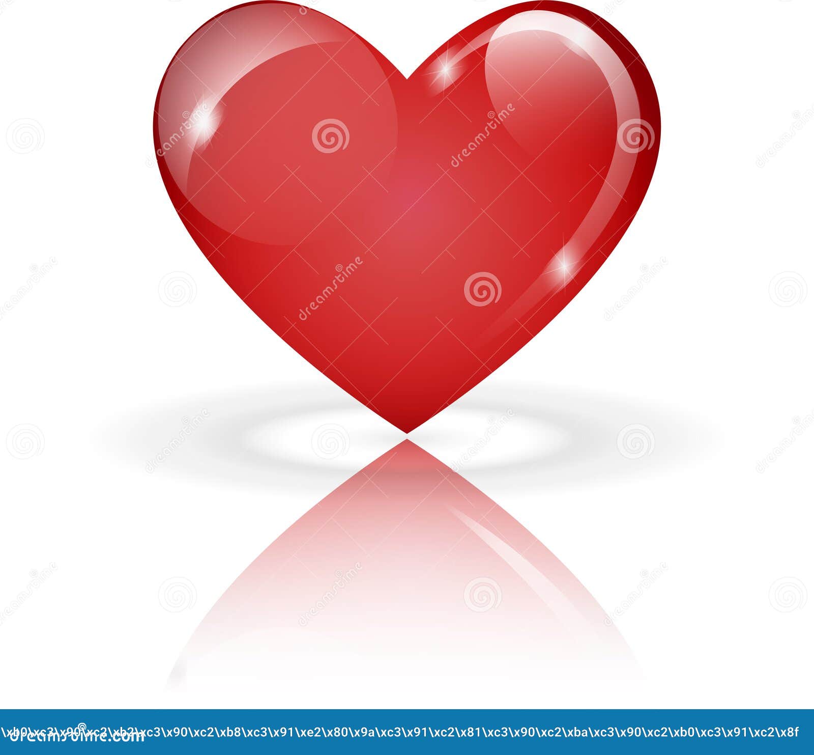 Heart with reflection stock vector. Illustration of reflection - 106821838