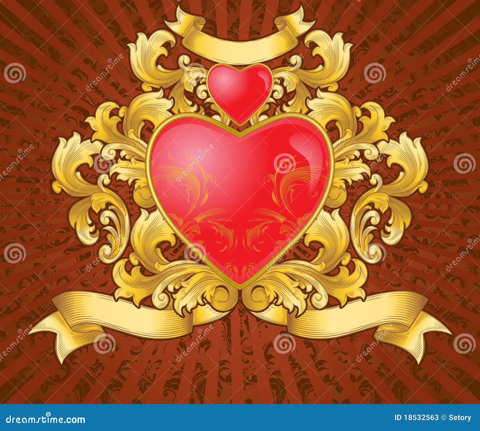 Heart of the Renaissance stock vector. Illustration of shape - 18532563
