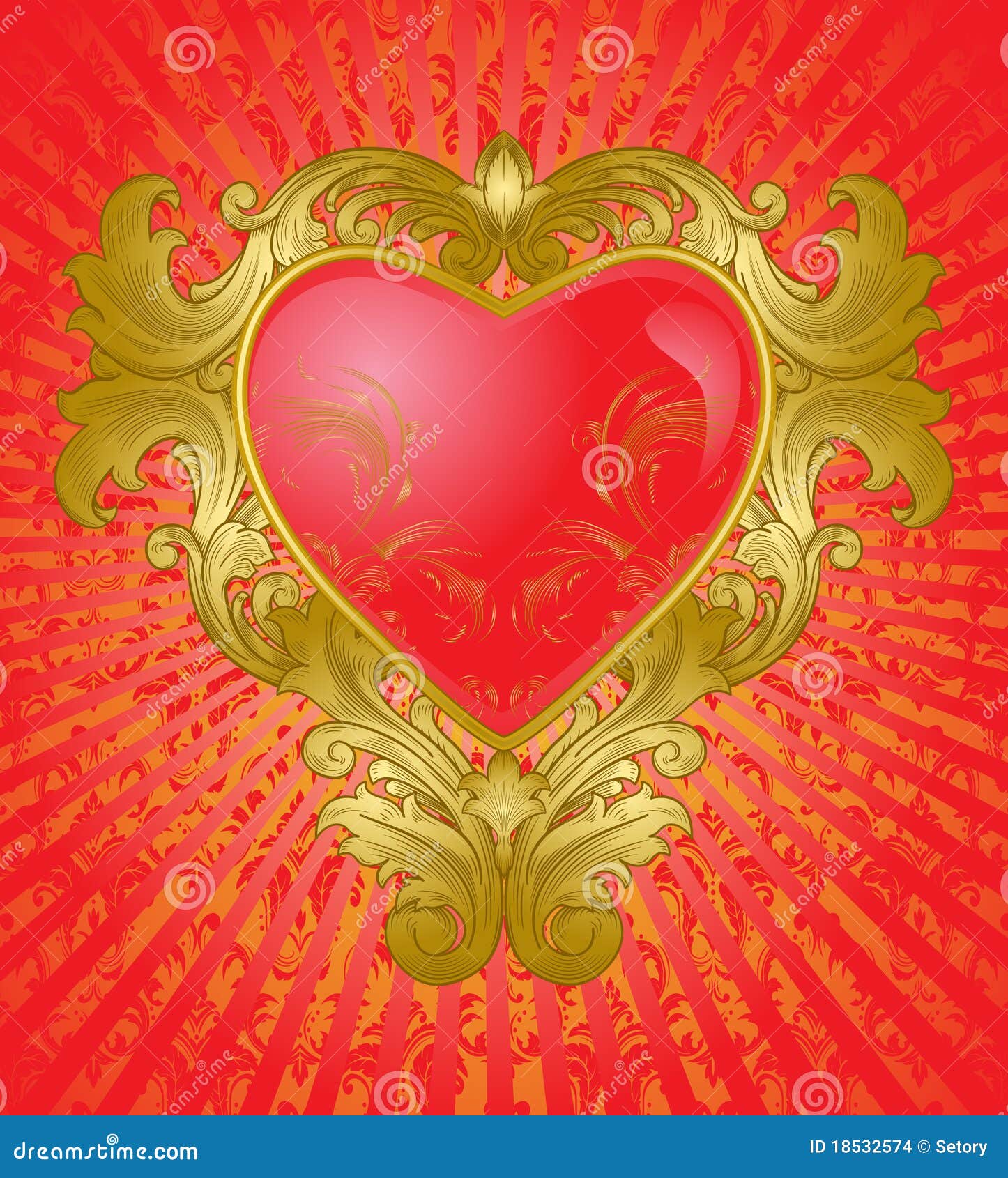 Heart of the Renaissance stock vector. Illustration of growth - 18532574