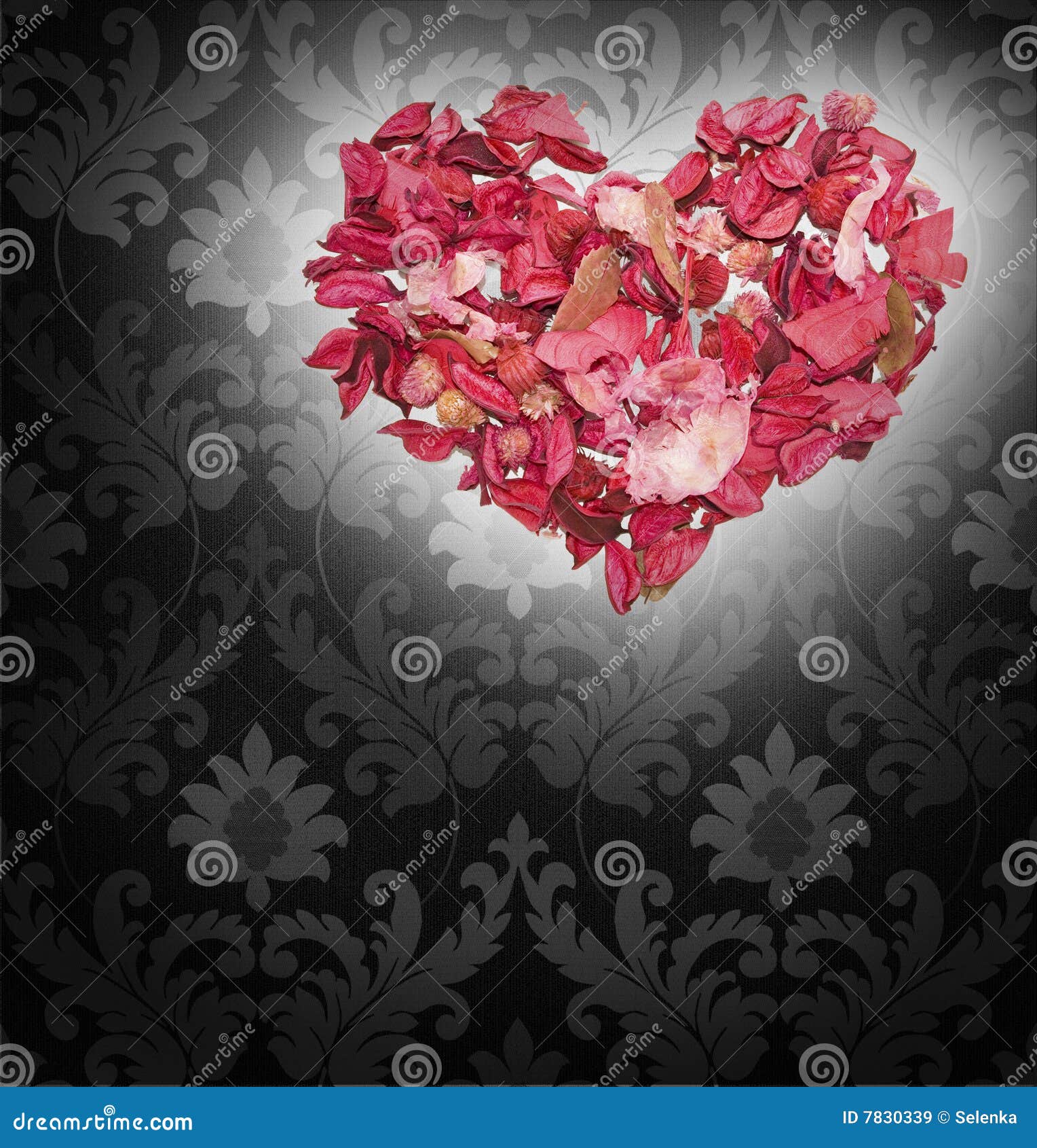 Heart on the Renaissance Background Stock Illustration - Illustration ...