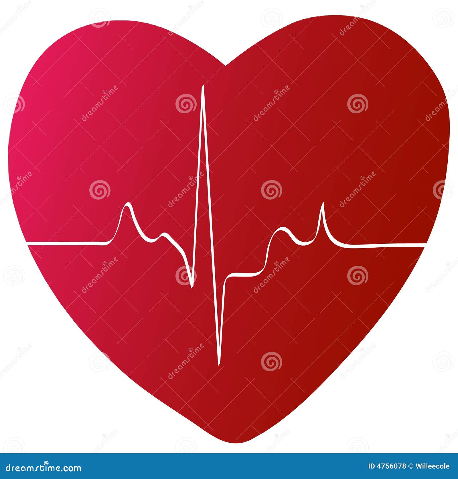 Heart with rhythm stock vector. Illustration of living - 4756078