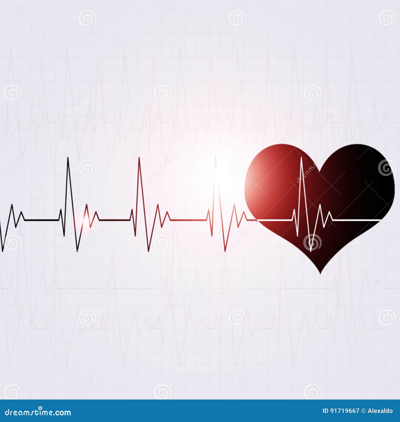 Heart Rhythm Bright Background Stock Illustration - Illustration of ...