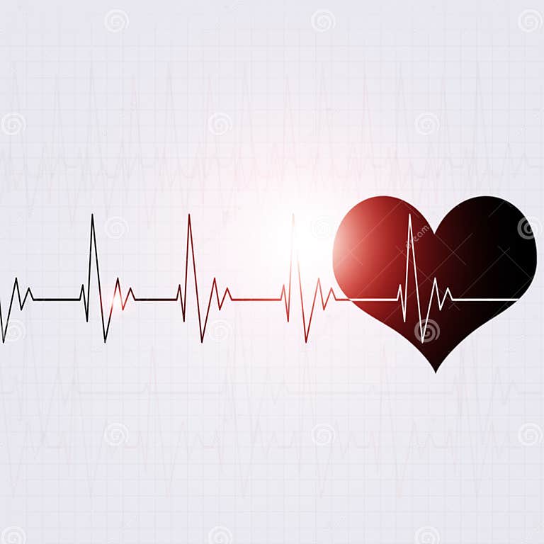 Heart Rhythm Bright Background Stock Illustration - Illustration of ...