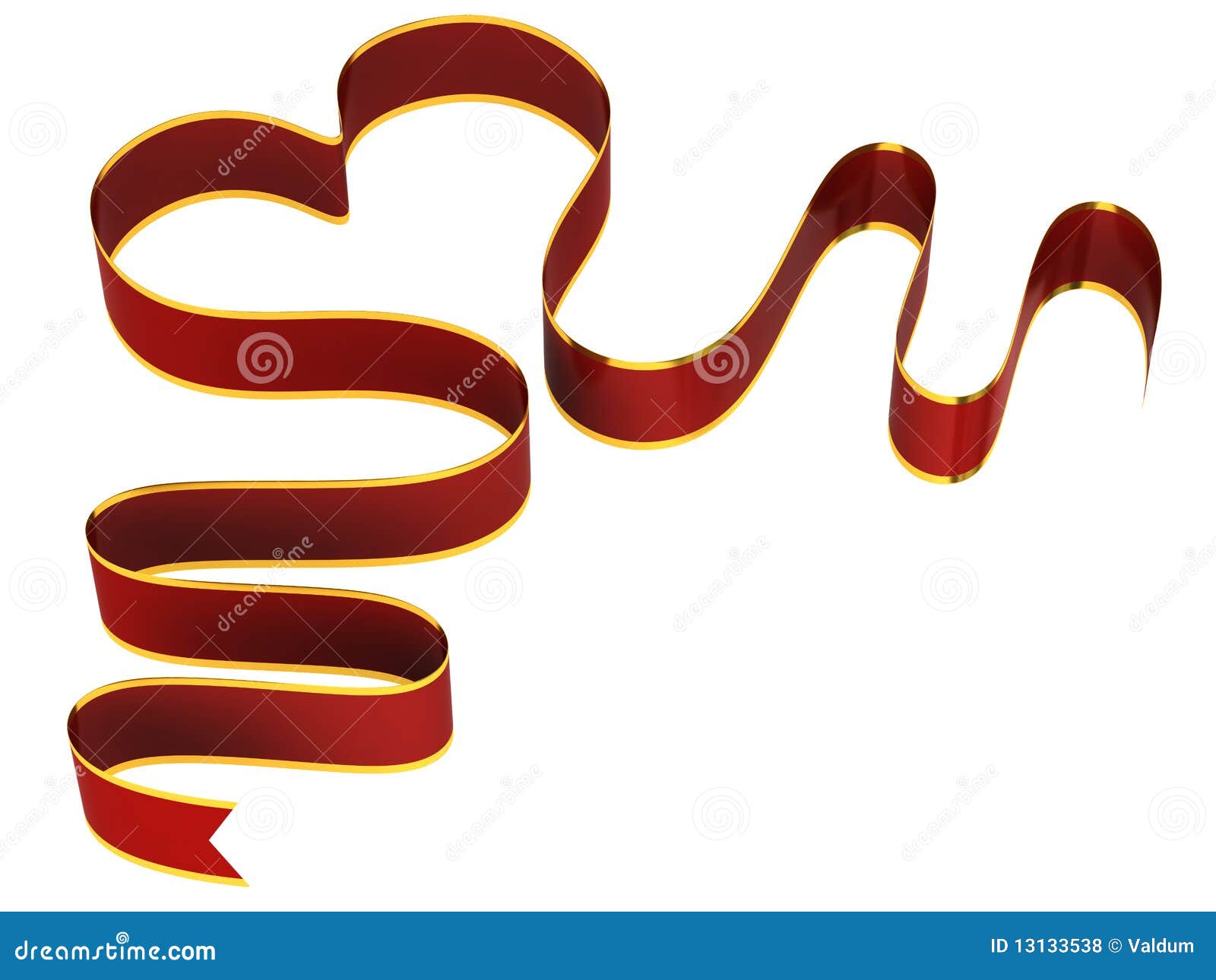 Heart from ribbon stock illustration. Illustration of lovely - 13133538