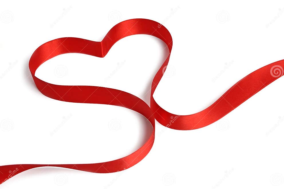 Heart from ribbon stock photo. Image of element, ribbon - 17932048