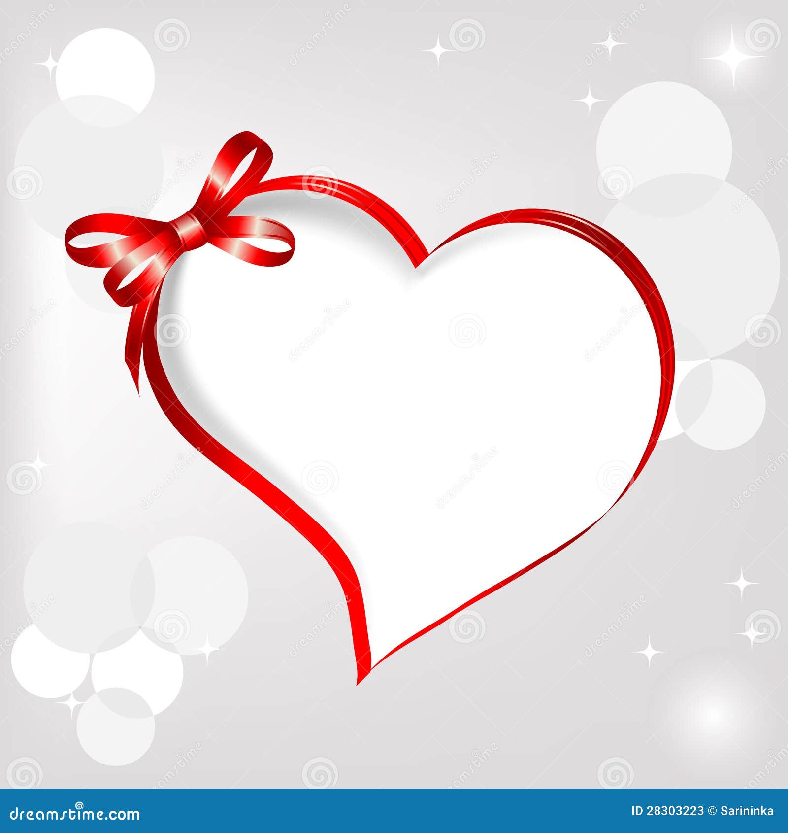 Heart with ribbon stock vector. Illustration of abstract - 28303223