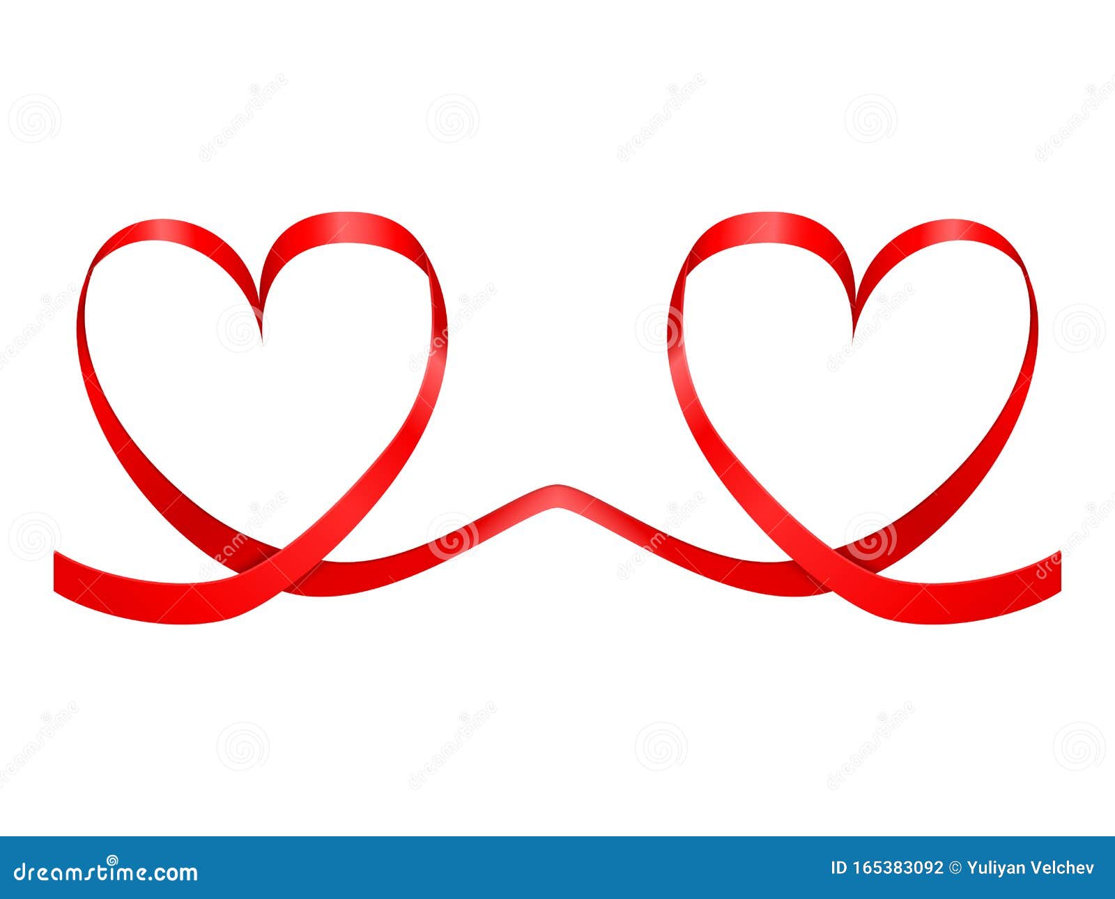 Heart ribbon stock vector. Illustration of heart, design - 165383092