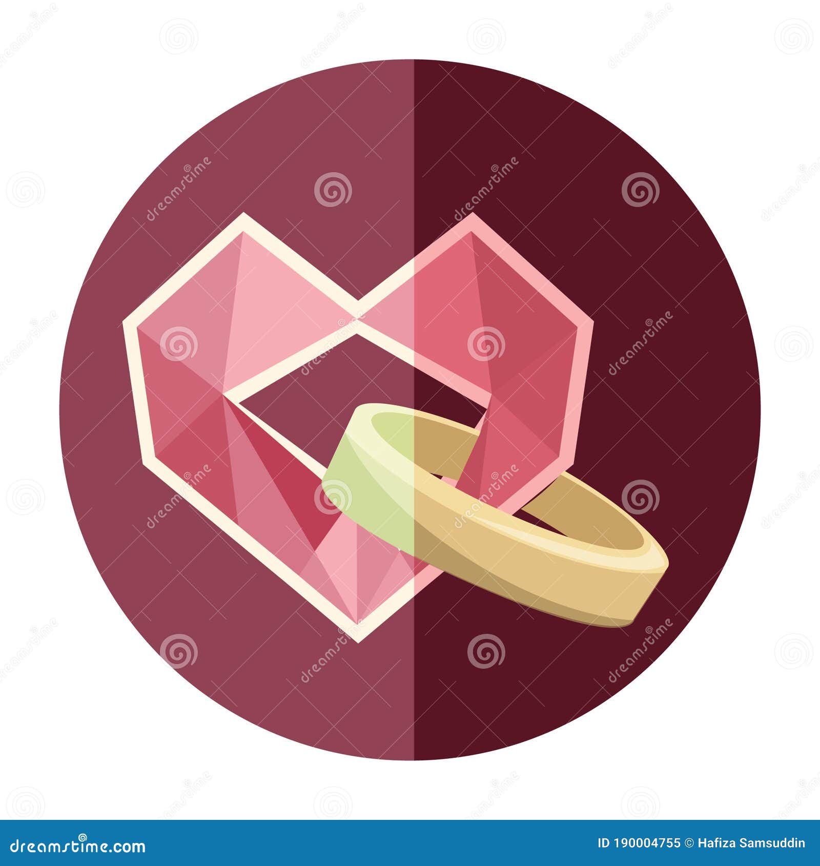 Heart Ring. Vector Illustration Decorative Design Stock Vector ...