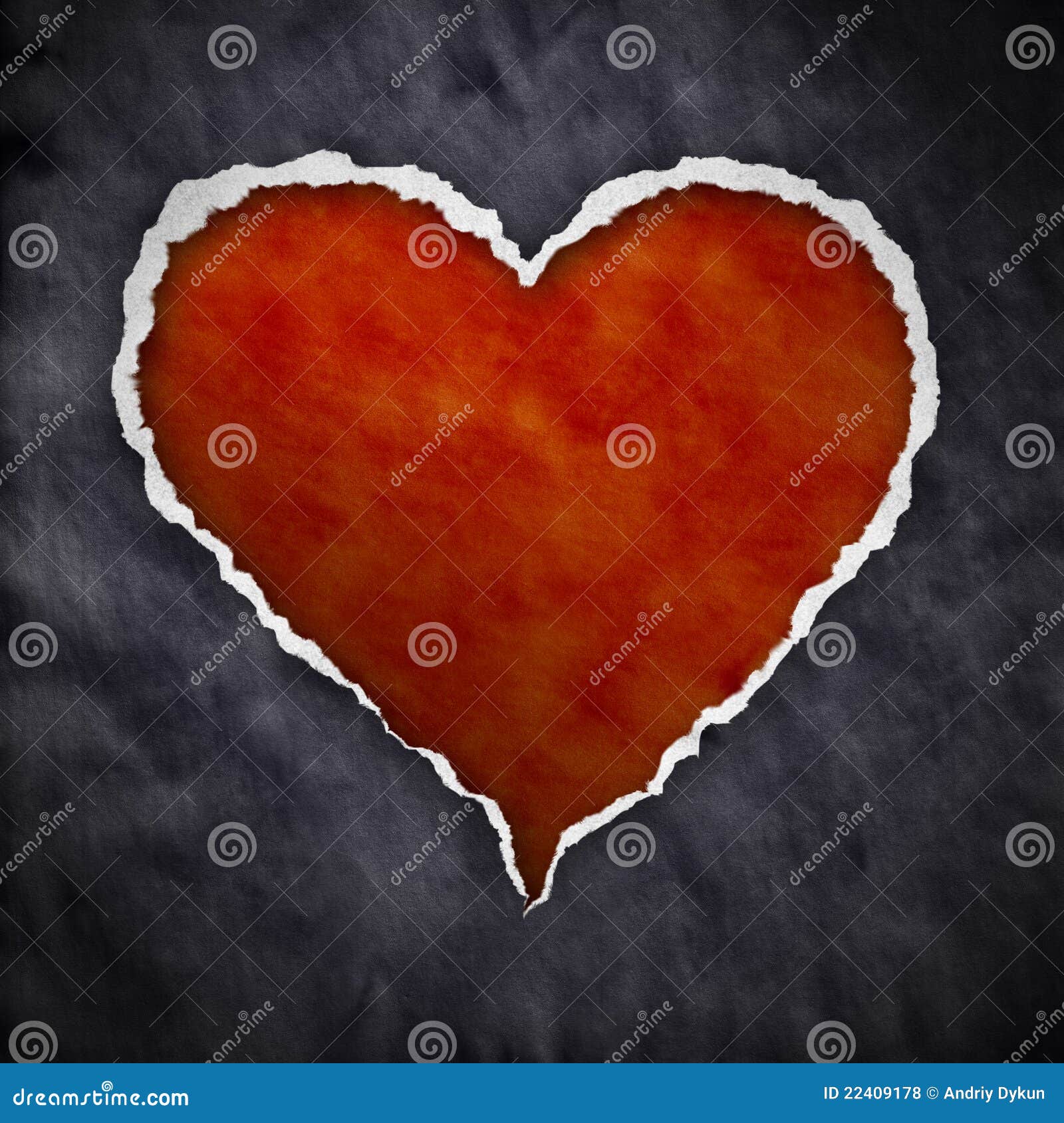 Heart ripped paper stock illustration. Illustration of grey - 22409178