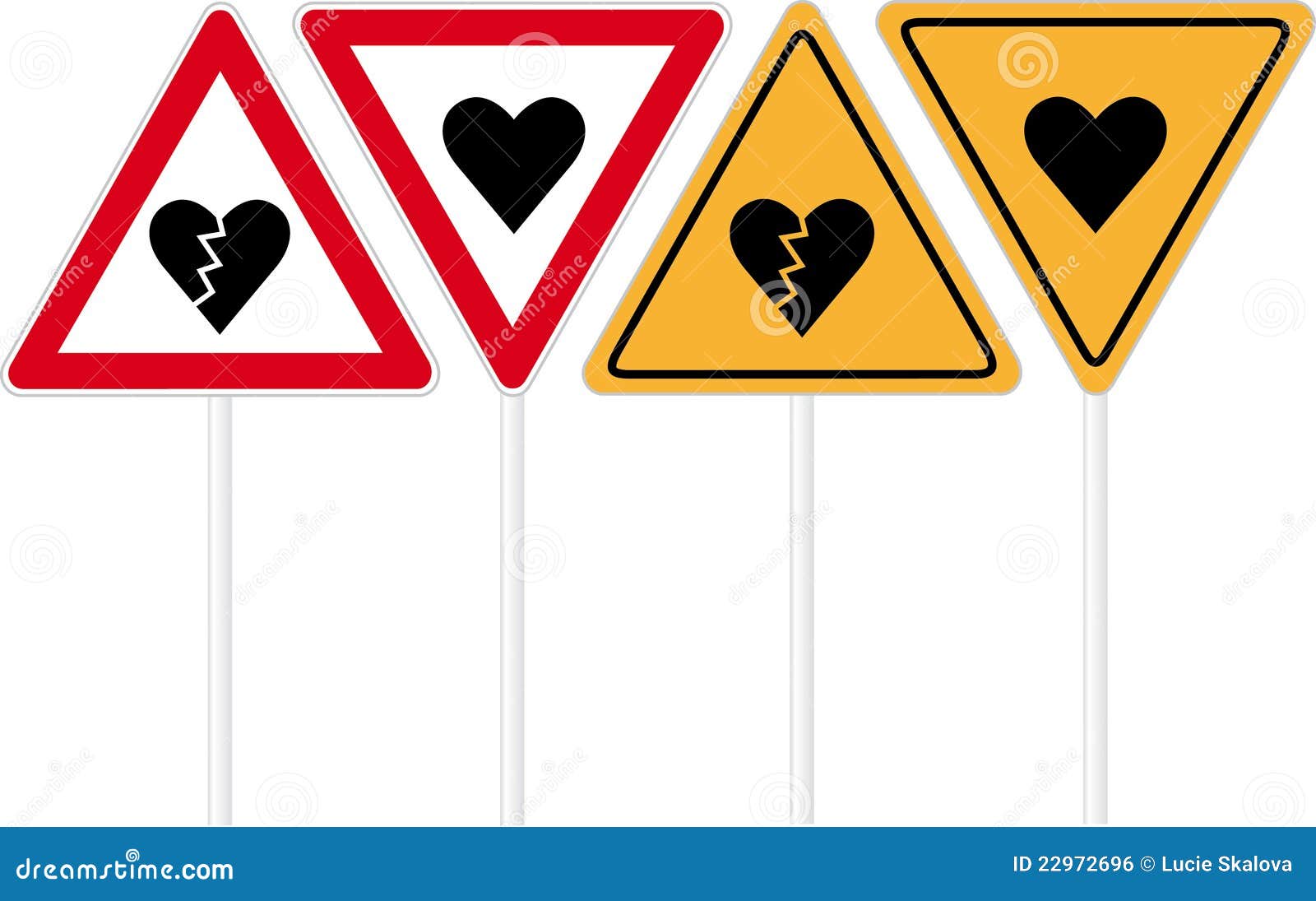 Heart road sign stock vector. Illustration of look, pain - 22972696