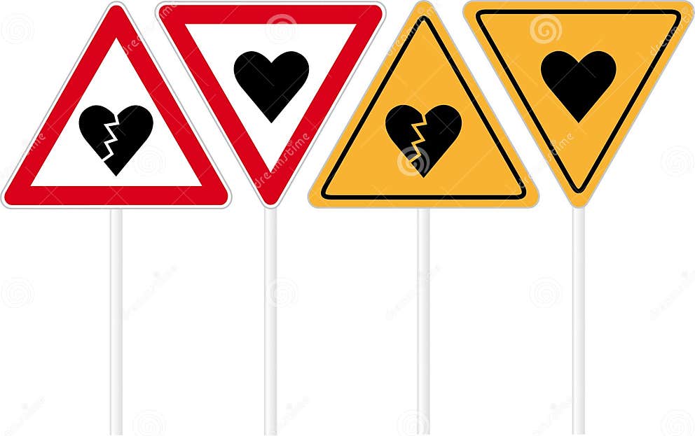 Heart road sign stock vector. Illustration of look, pain - 22972696