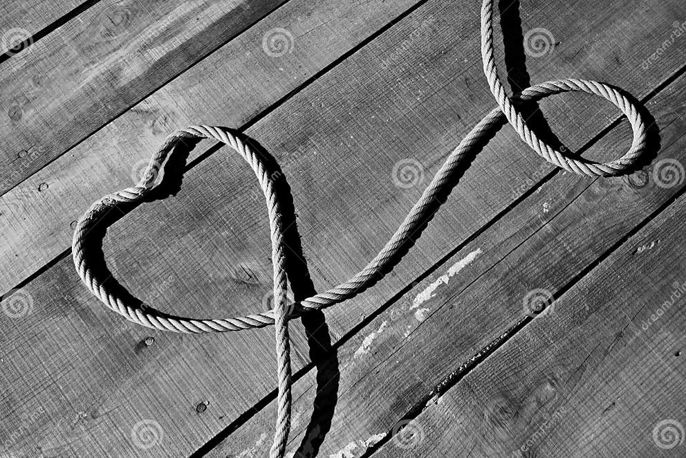 Heart with ropes stock photo. Image of macro, rough, care - 1094506