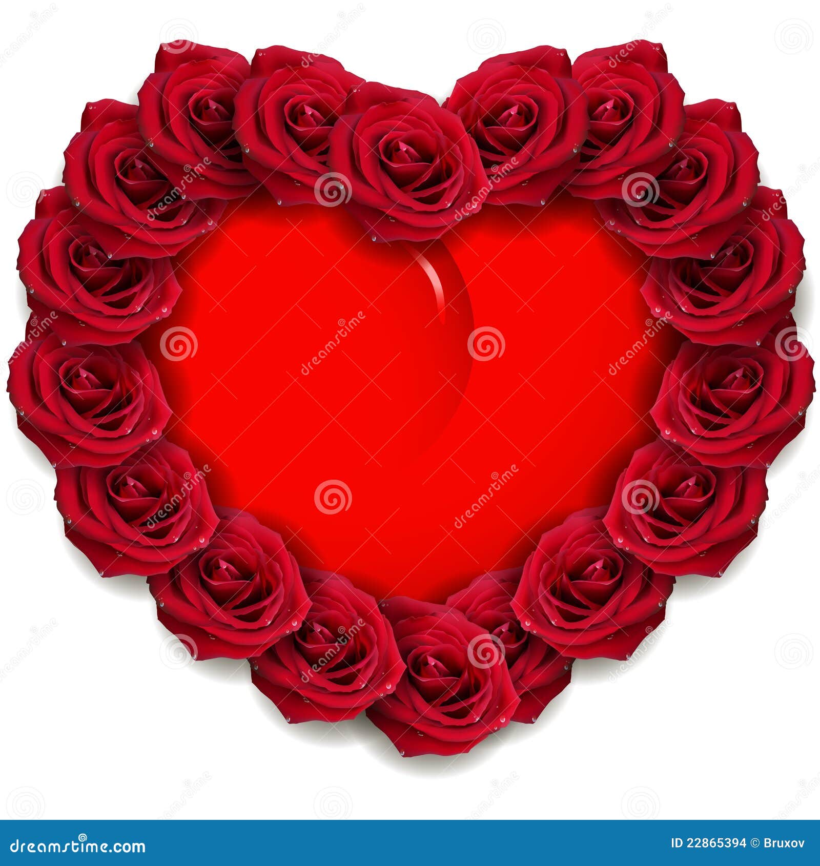 Heart and roses stock vector. Illustration of february - 22865394