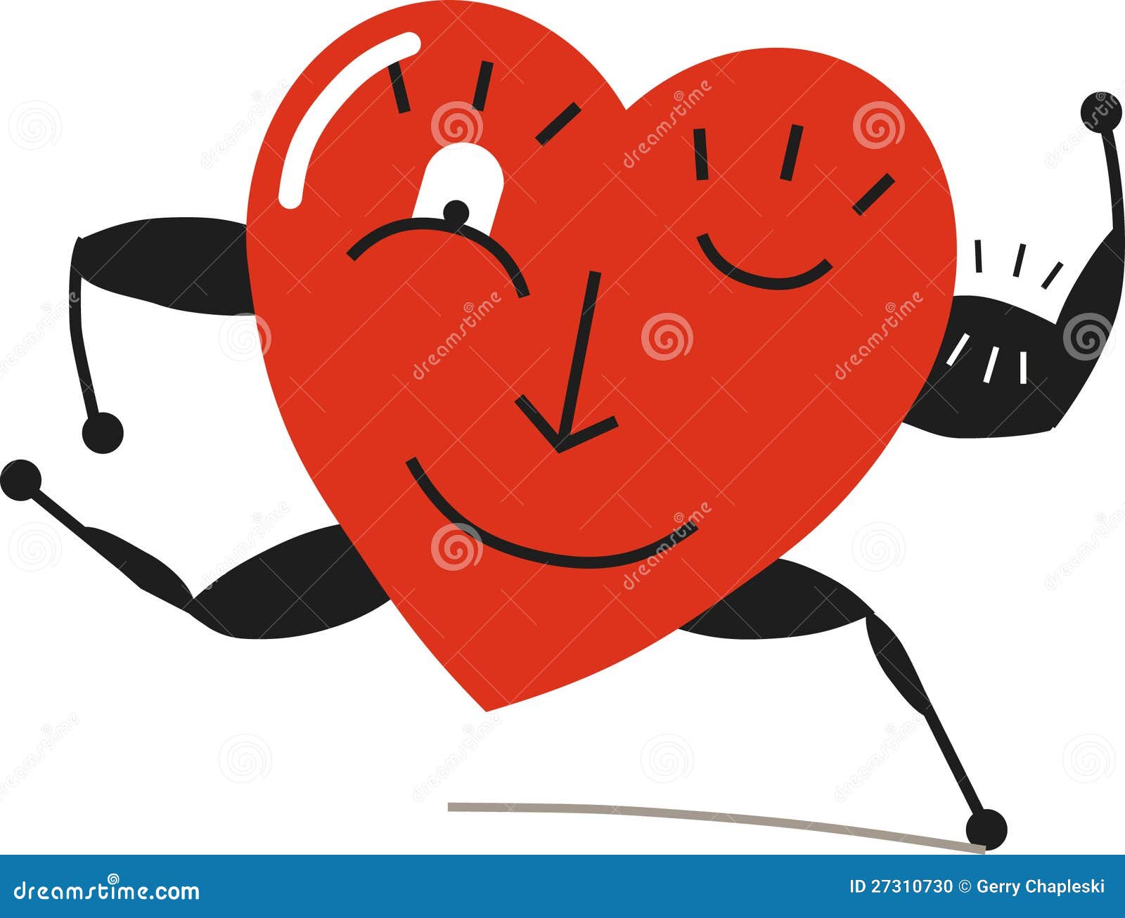 Heart run stock vector. Illustration of heart, active - 27310730