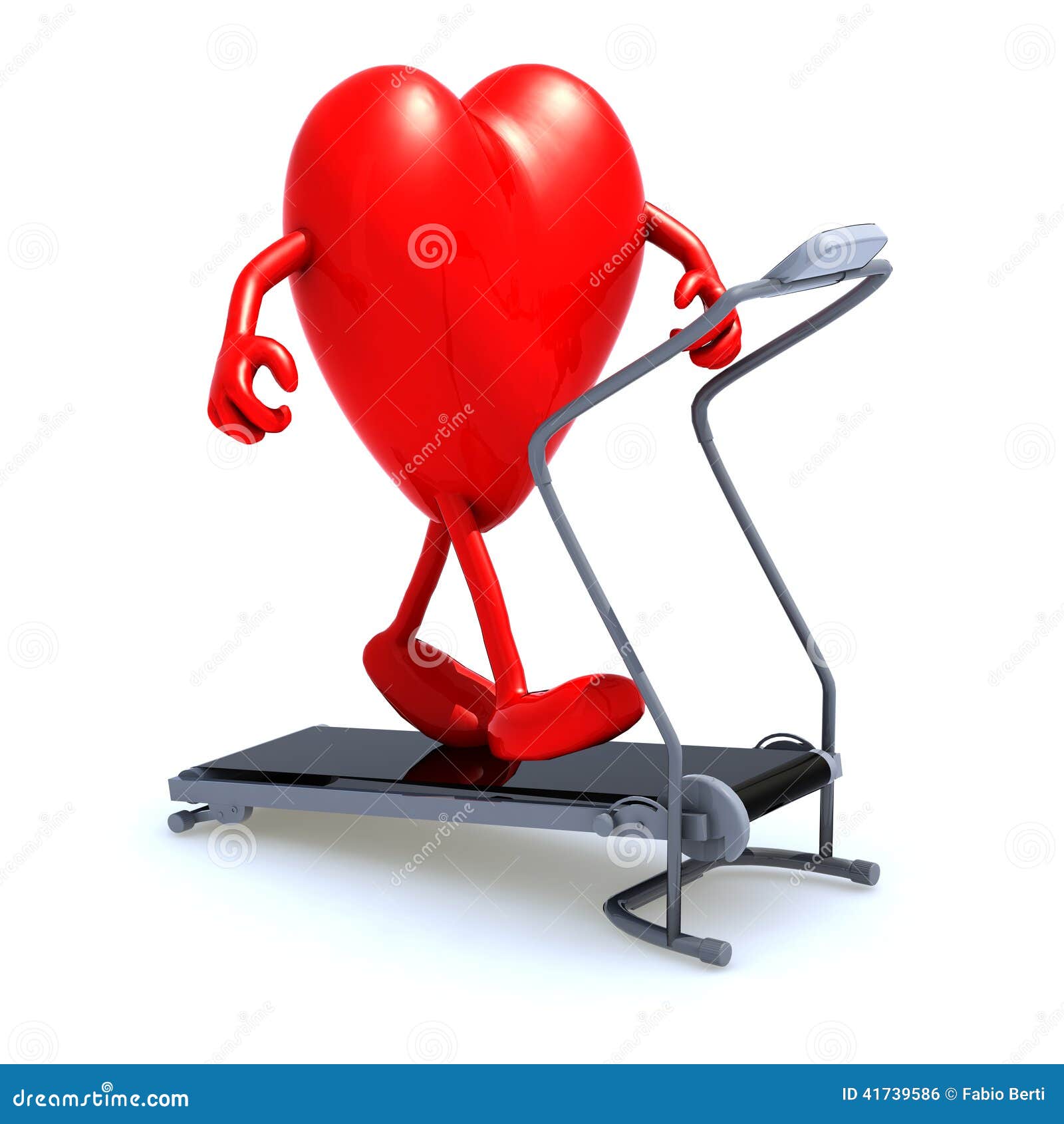 Heart on a running machine stock illustration. Illustration of hospital ...