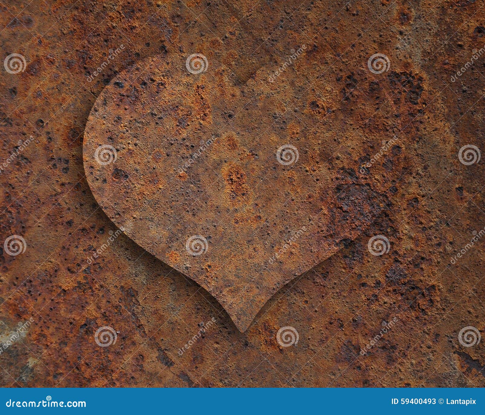 Heart of rust stock image. Image of rust, silhouette - 59400493