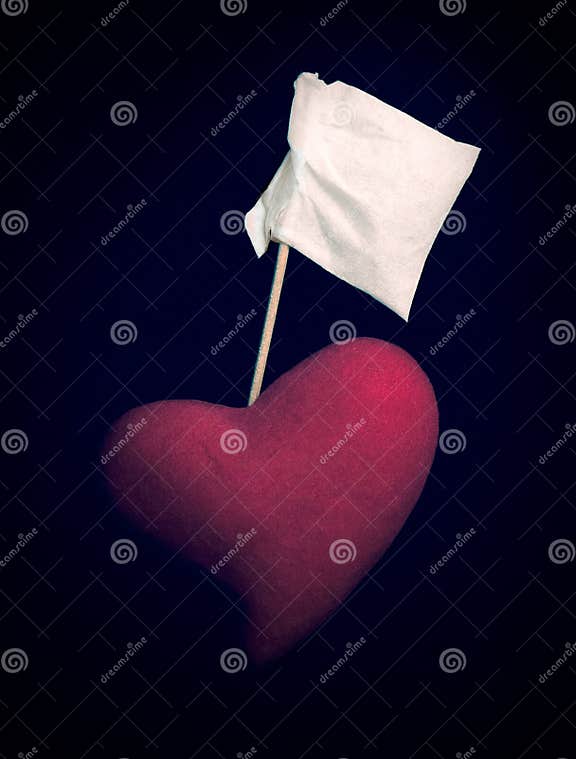 Heart s Surrender stock image. Image of white, flag, heart - 5150143