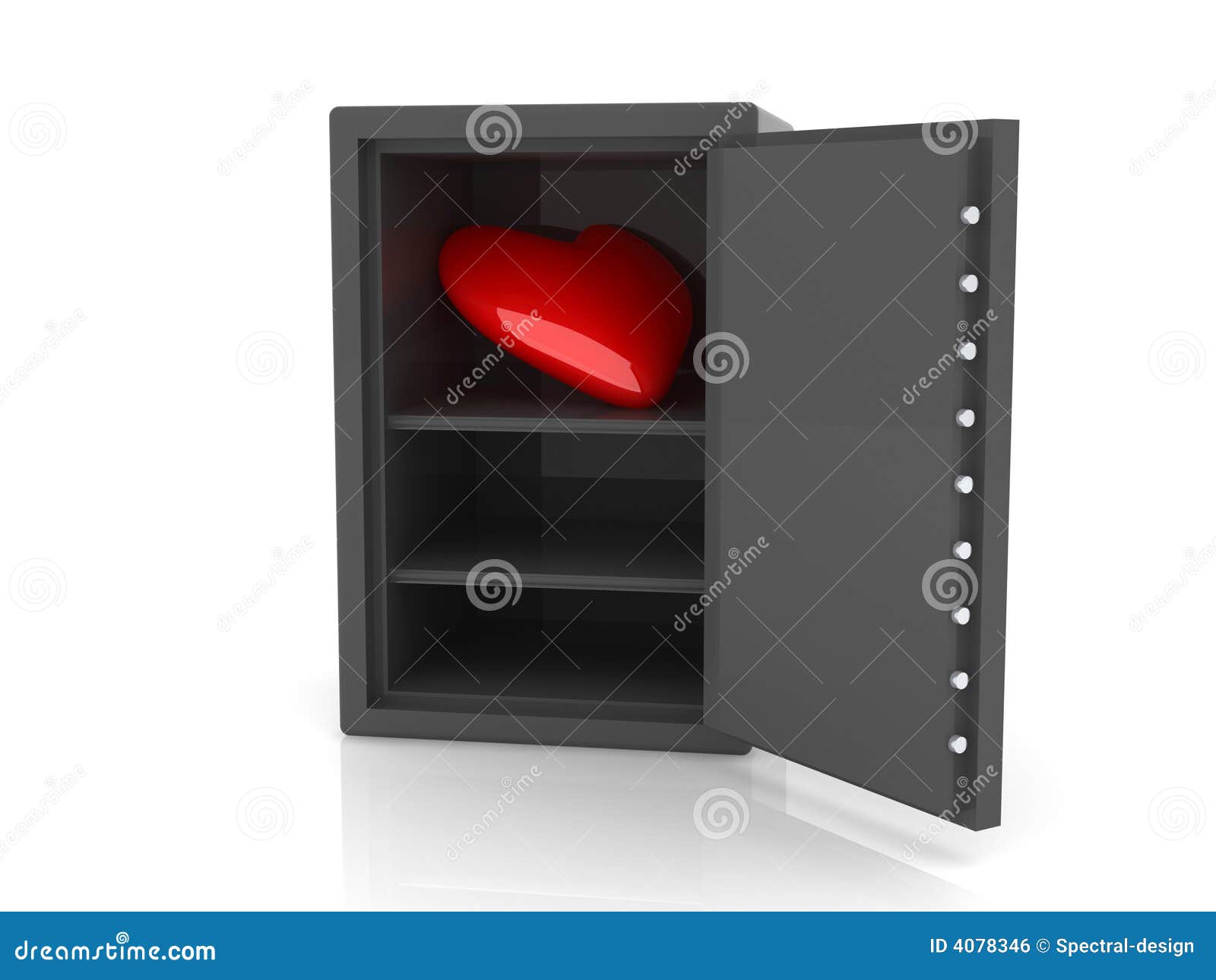 Heart in a Safe stock illustration. Illustration of bank - 4078346