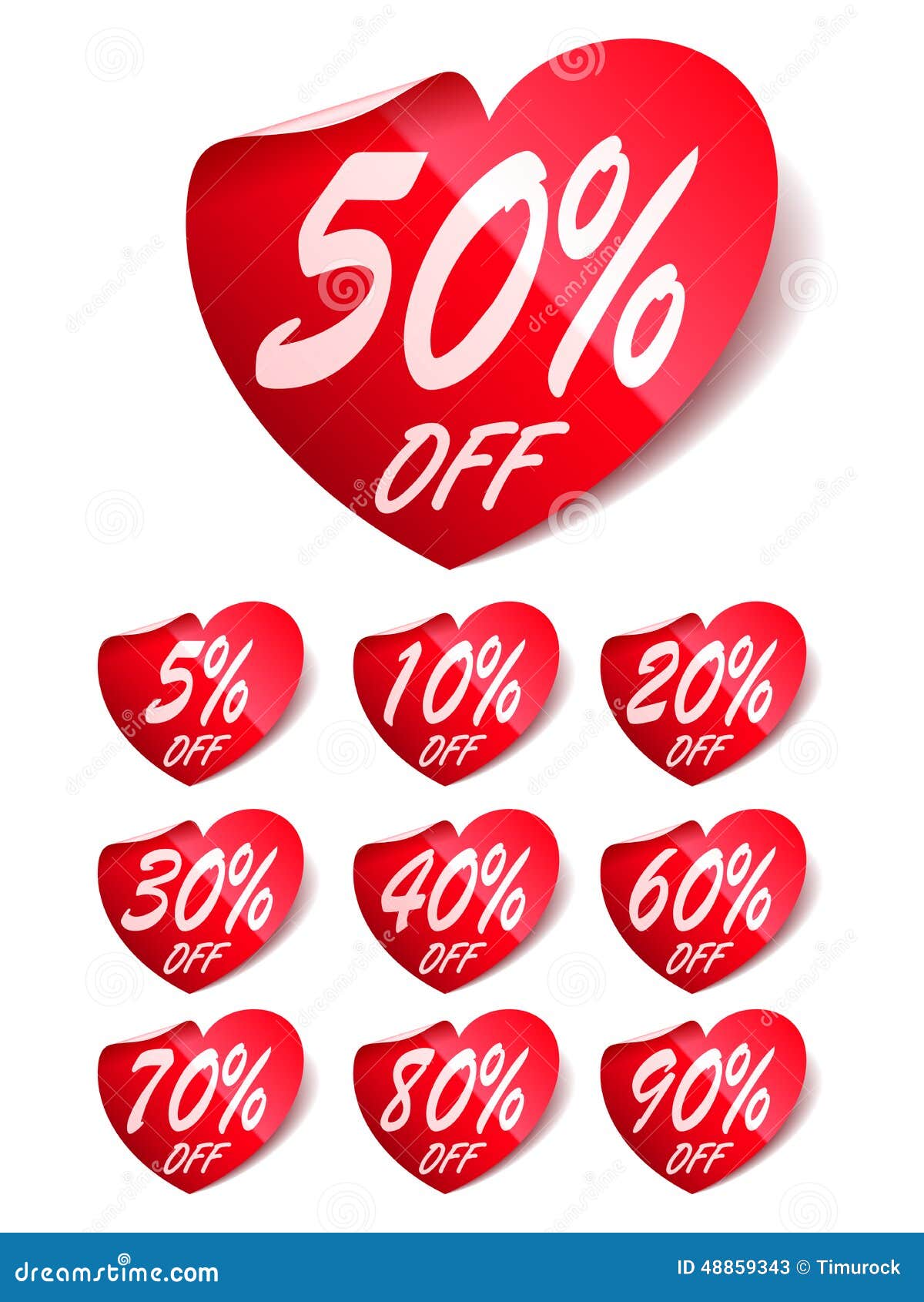 Heart Sale Labels stock vector. Illustration of element - 48859343