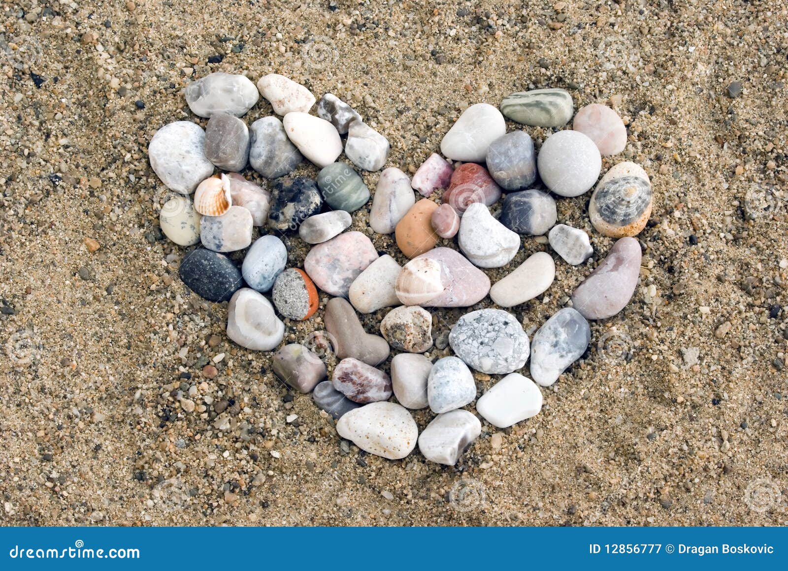 Heart in the sand stock image. Image of heart, environment - 12856777