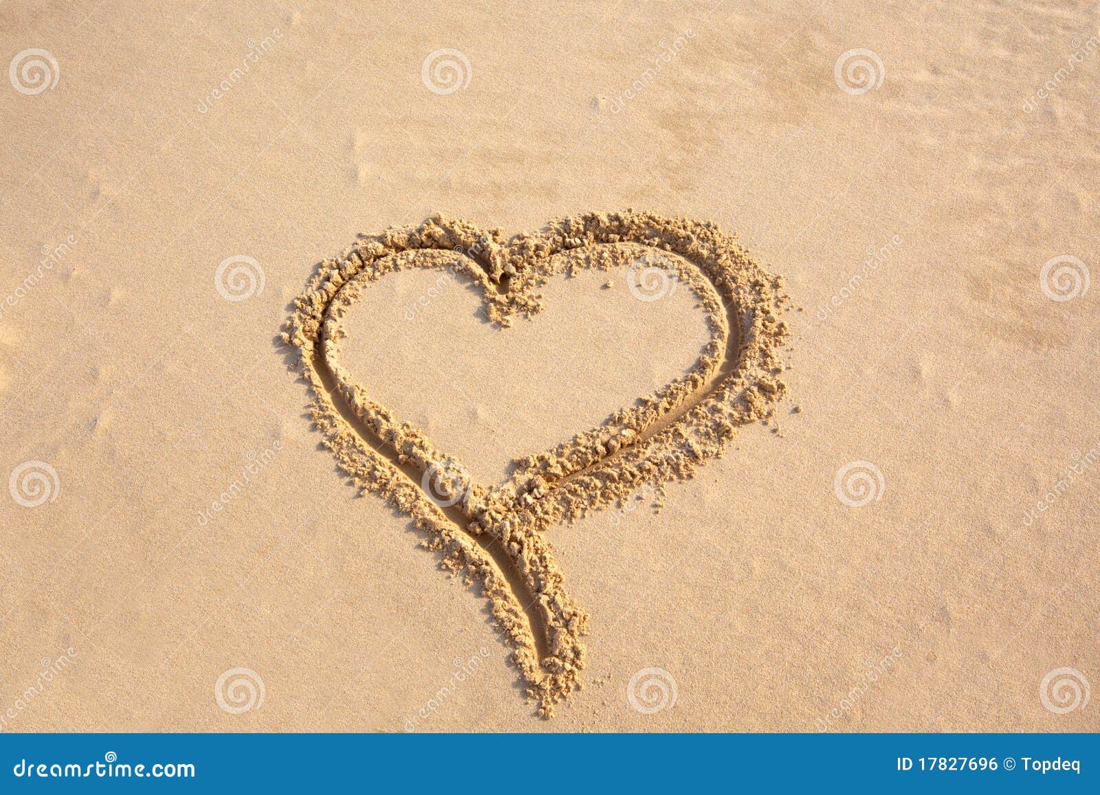 Heart on sand stock photo. Image of heart, space, valentine - 17827696
