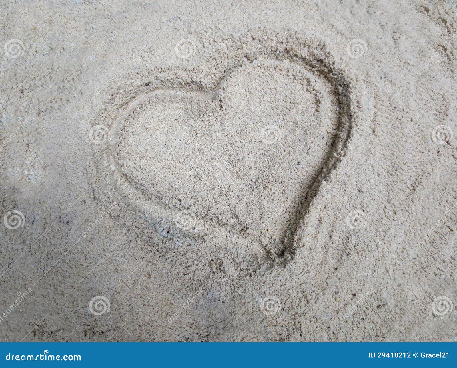 Heart on the sand stock photo. Image of heart, beach - 29410212