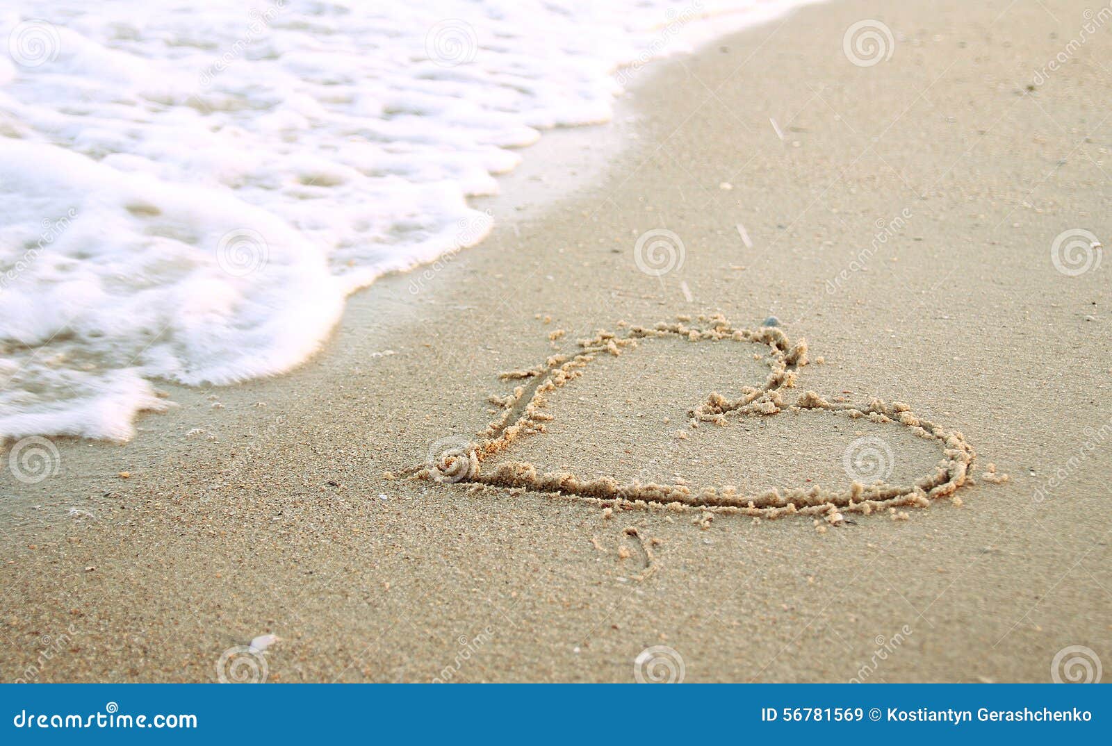 Heart in the Sand on the Beach Stock Image - Image of beach, concepts ...