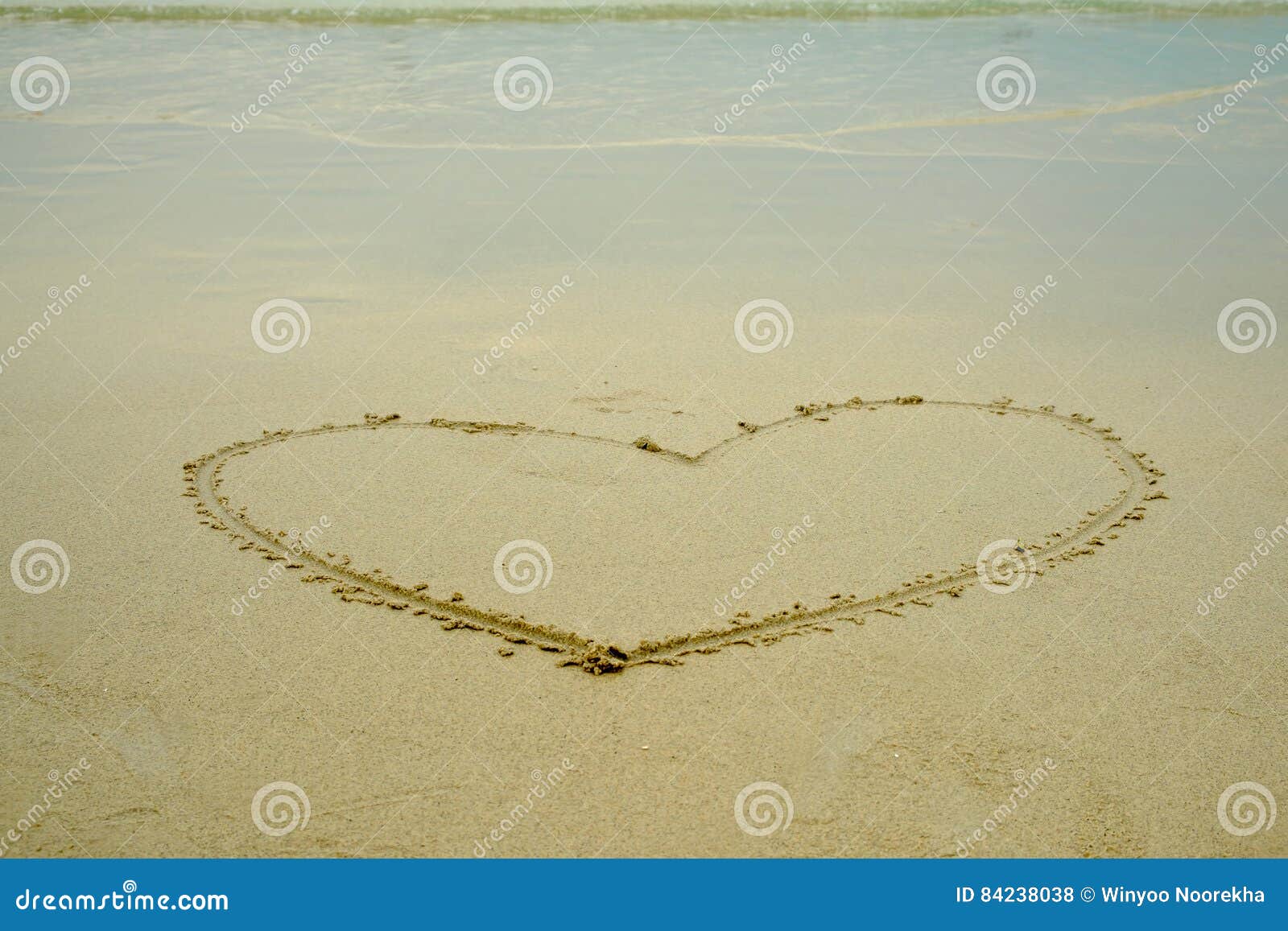 Heart on Sand. stock photo. Image of coast, seaside, relaxation - 84238038