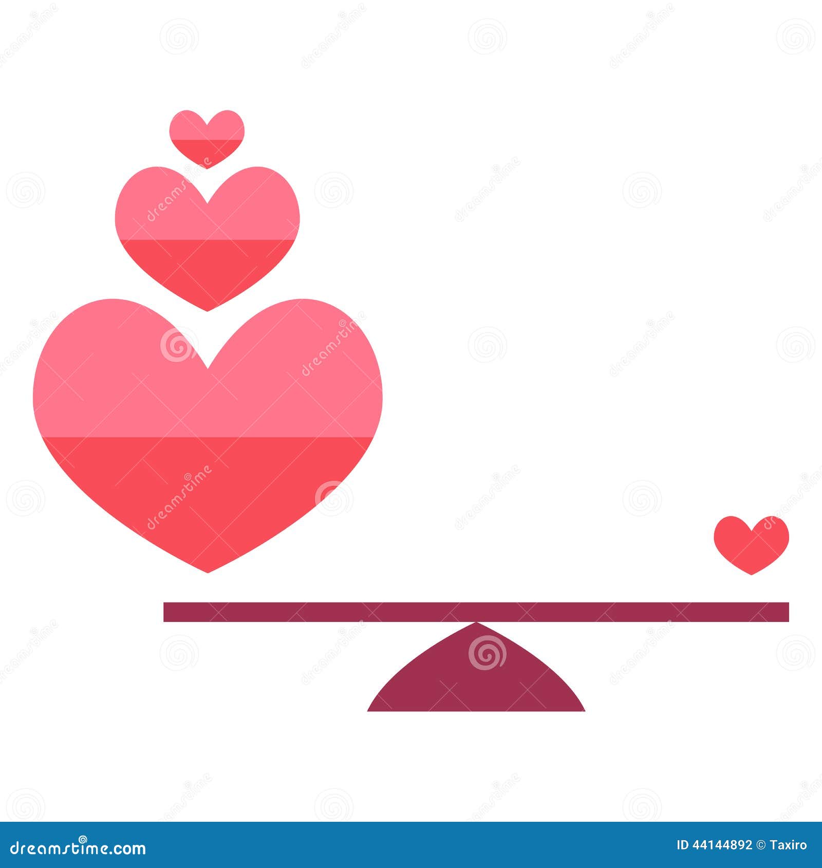 Heart on the scales stock illustration. Illustration of patient - 44144892
